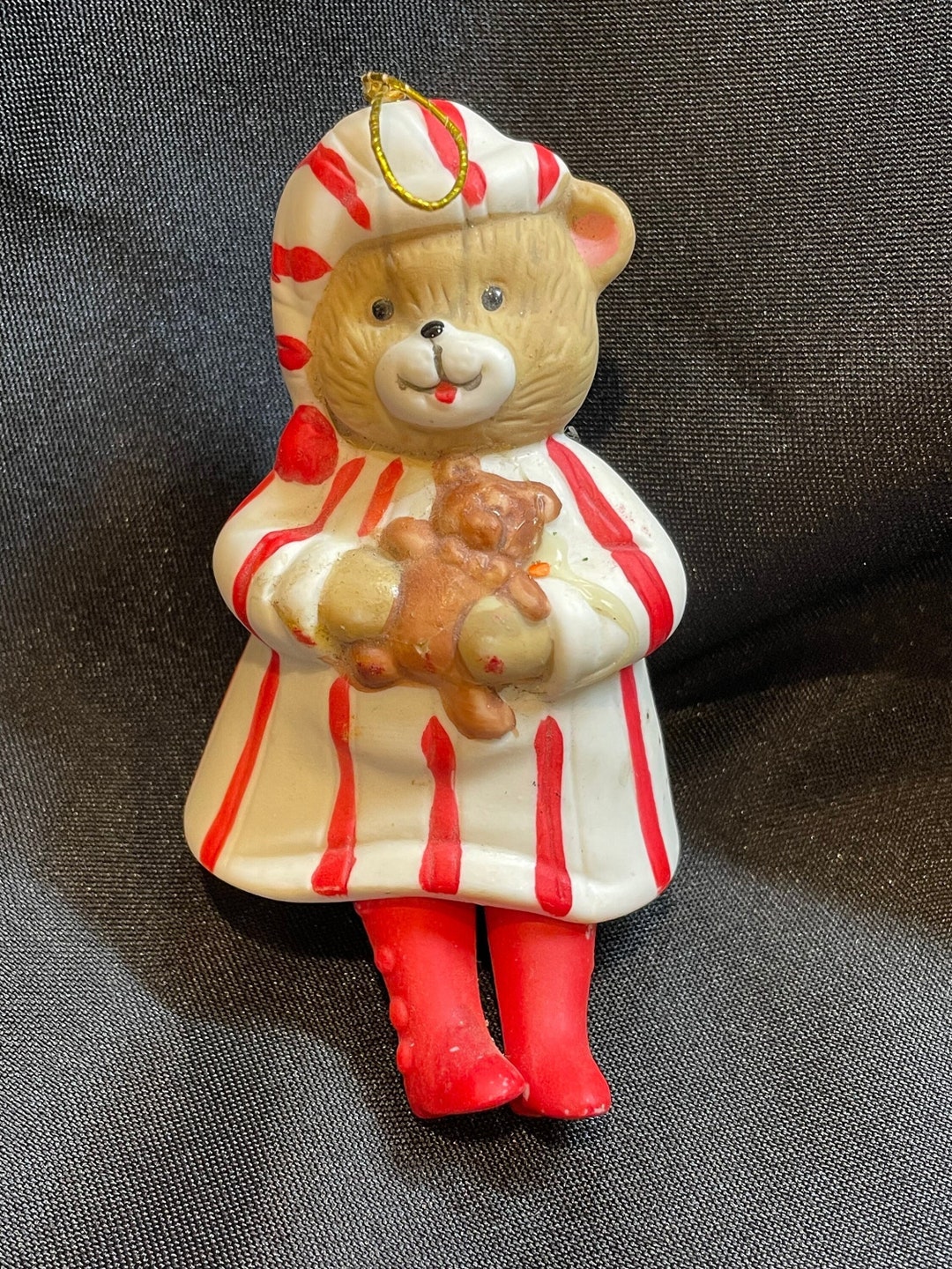 Vintage 1986 Giftco Teddy Bear Christmas Ornament - Etsy