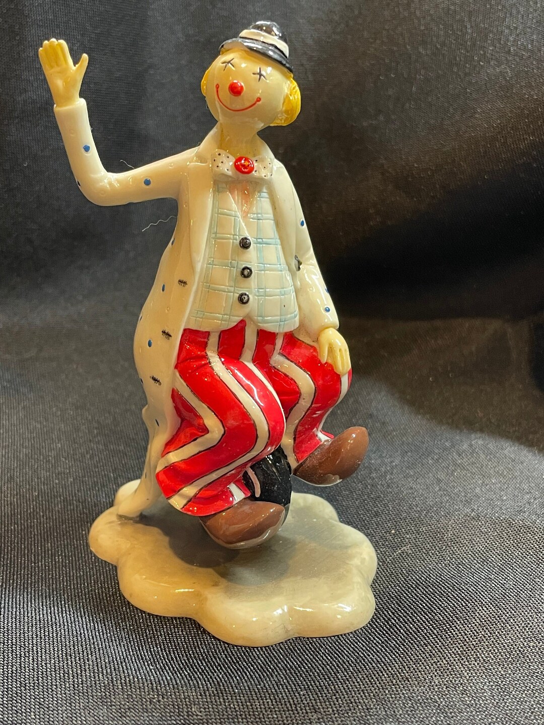 Vintage Circus Clown on a Unicycle Figurine - Etsy