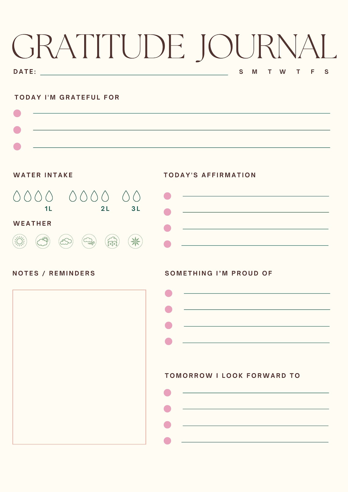 Daily Gratitude Journal - Etsy