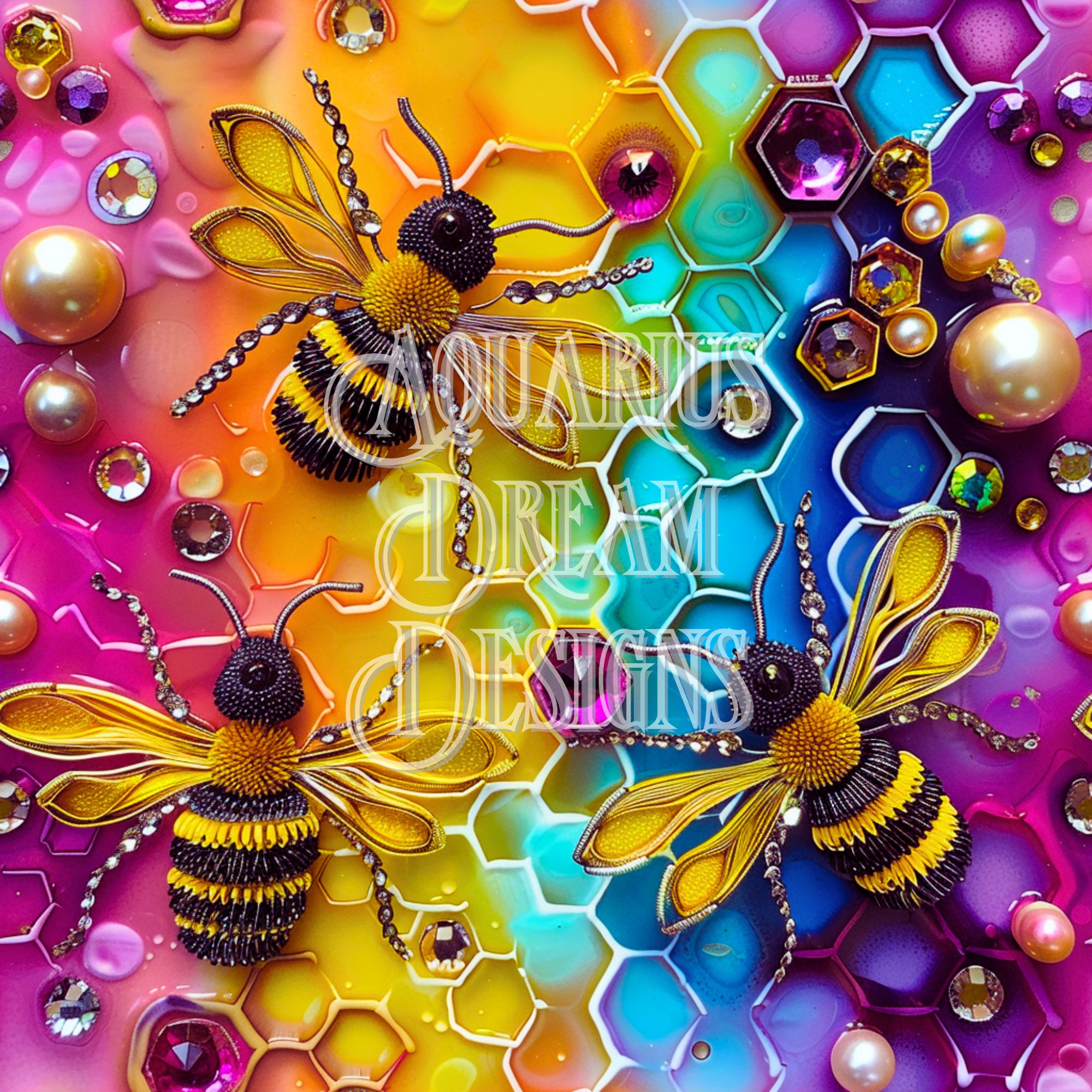Quilling Seamless File, Quilling Bumblebees Seamless Pattern, Quilling ...