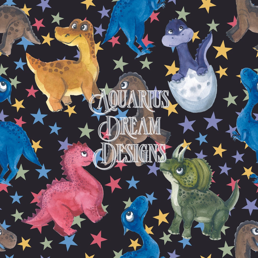 Watercolor Dinosaur Seamless Pattern Dinosaur Boys Pattern Cute ...