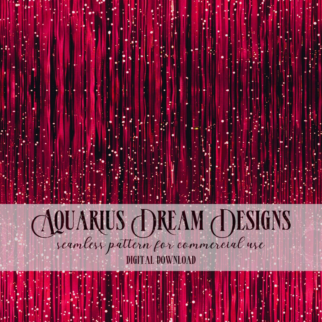 Red Shimmer Fringe Seamless File, Red Shimmer Seamless PNG, Sparkle ...