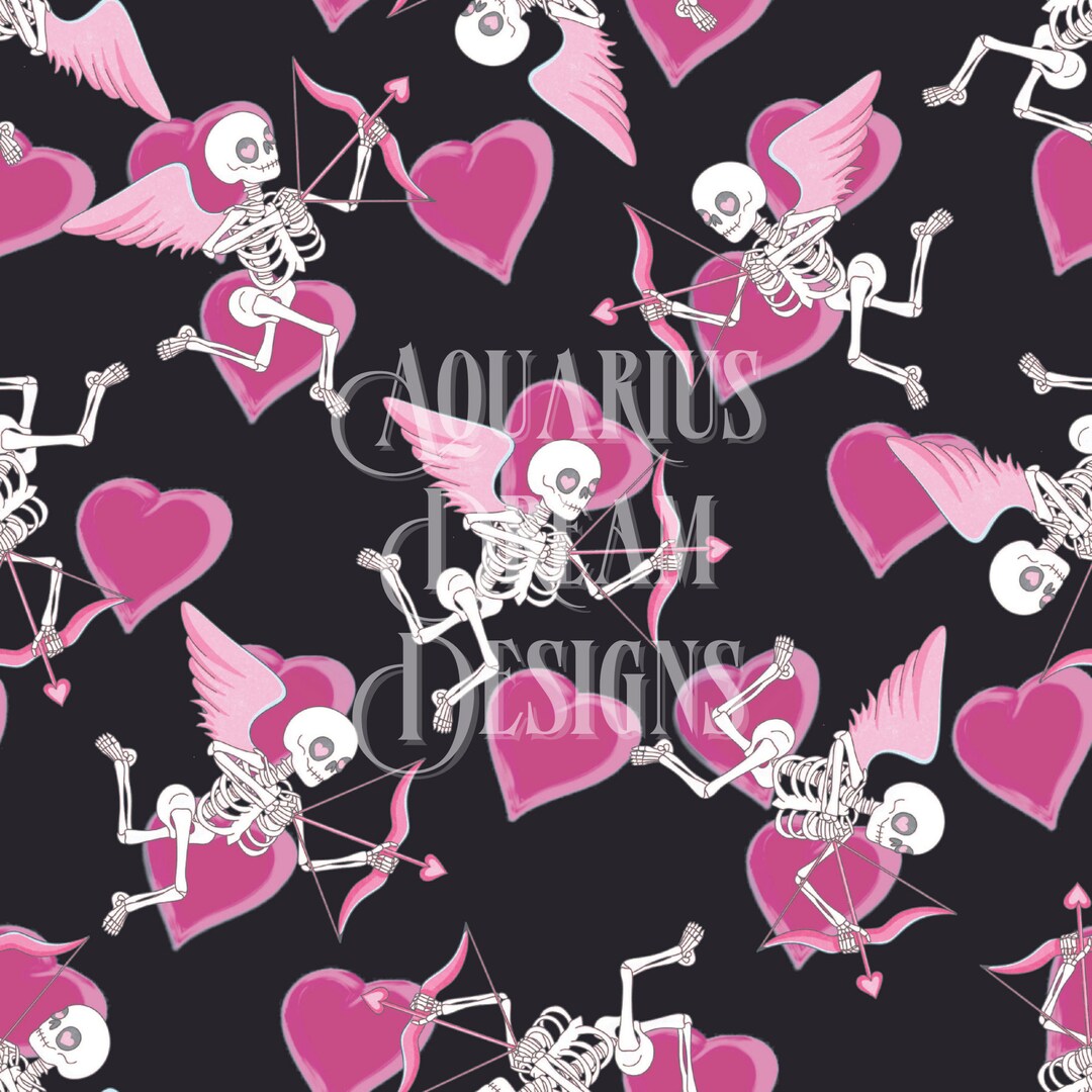 Pastel Goth Pattern - Pastel Goth Valentine Seamless Pattern for Fabric ...
