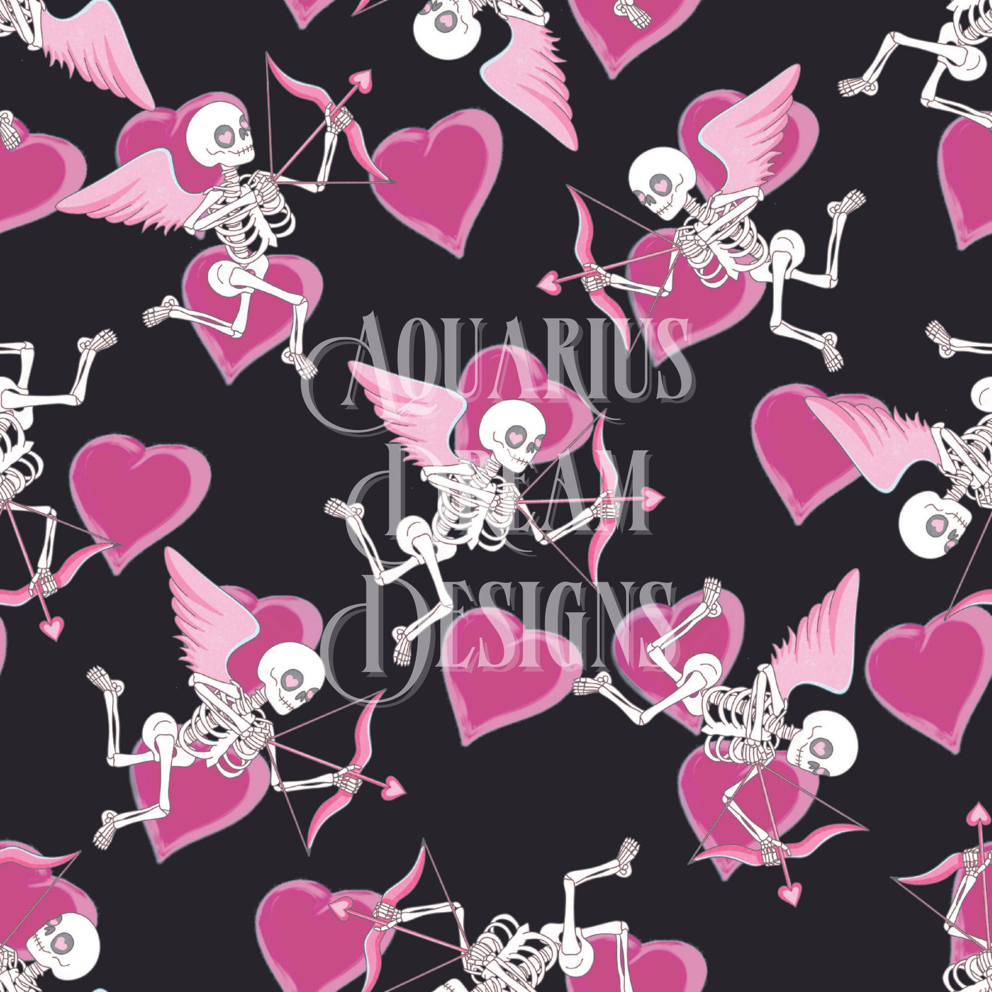 Pastel Goth Pattern Pastel Goth Valentine Seamless Pattern for Fabric ...