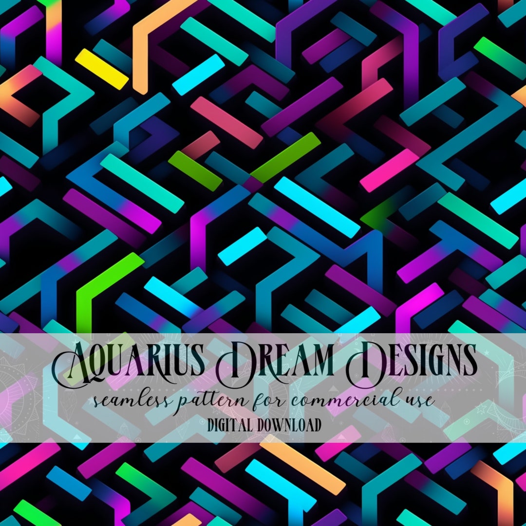 Retro 90's Seamless File, Y2K Seamless Pattern, Neon 90s Pattern for ...