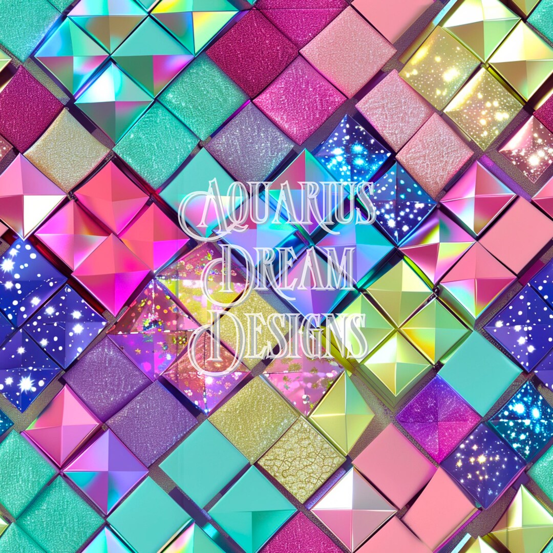 Girls Seamless File, Sparkly Seamless Girls Pattern, Sparkle Rainbow ...