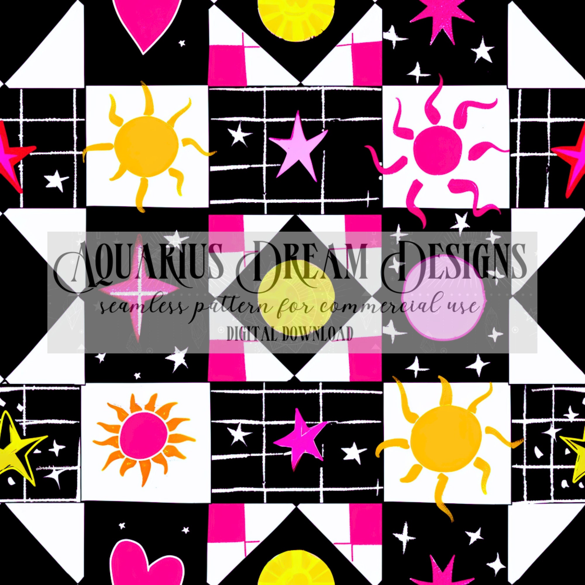 Retro 90's Seamless File, Y2K Seamless Pattern, Checkered Seamless ...