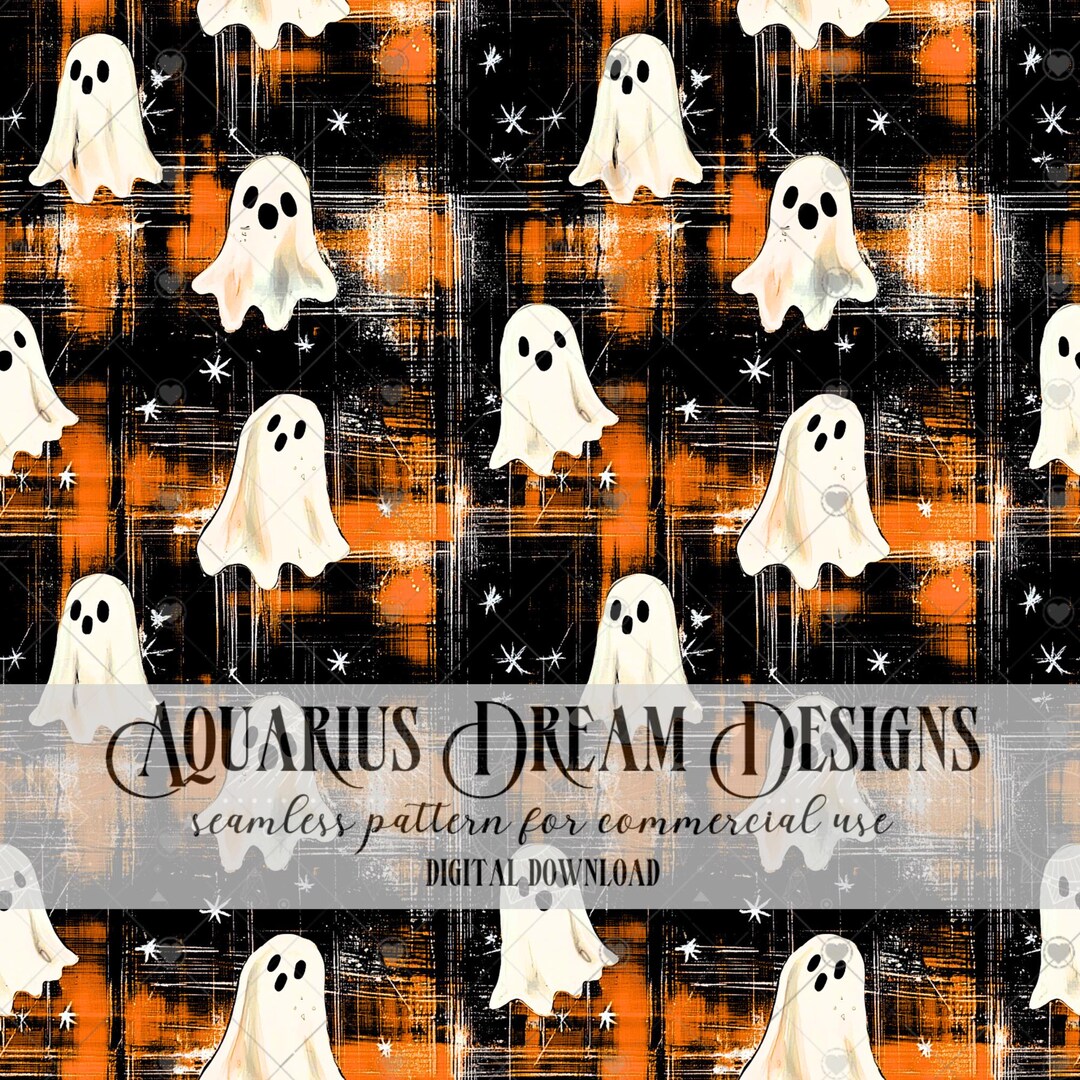 Plaid Ghost Seamless Pattern, Seamless Plaid Ghost Seamless File ...