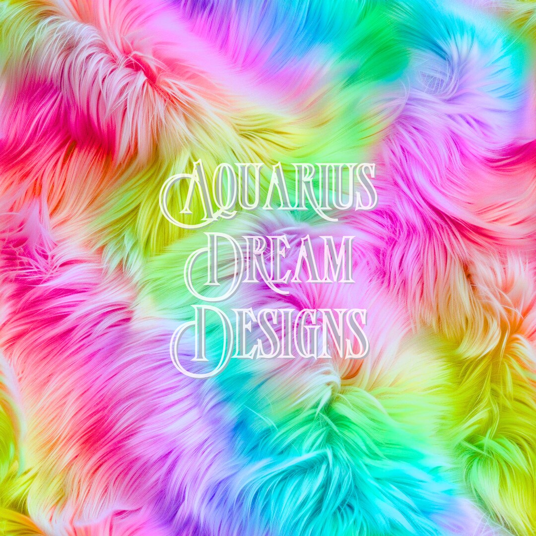 Rainbow Monster Fur Seamless Pattern, Pastel Monster Seamless File ...
