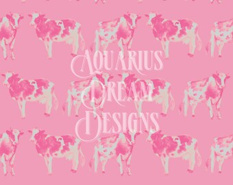 Strawberry Cow Seamless File - Etsy