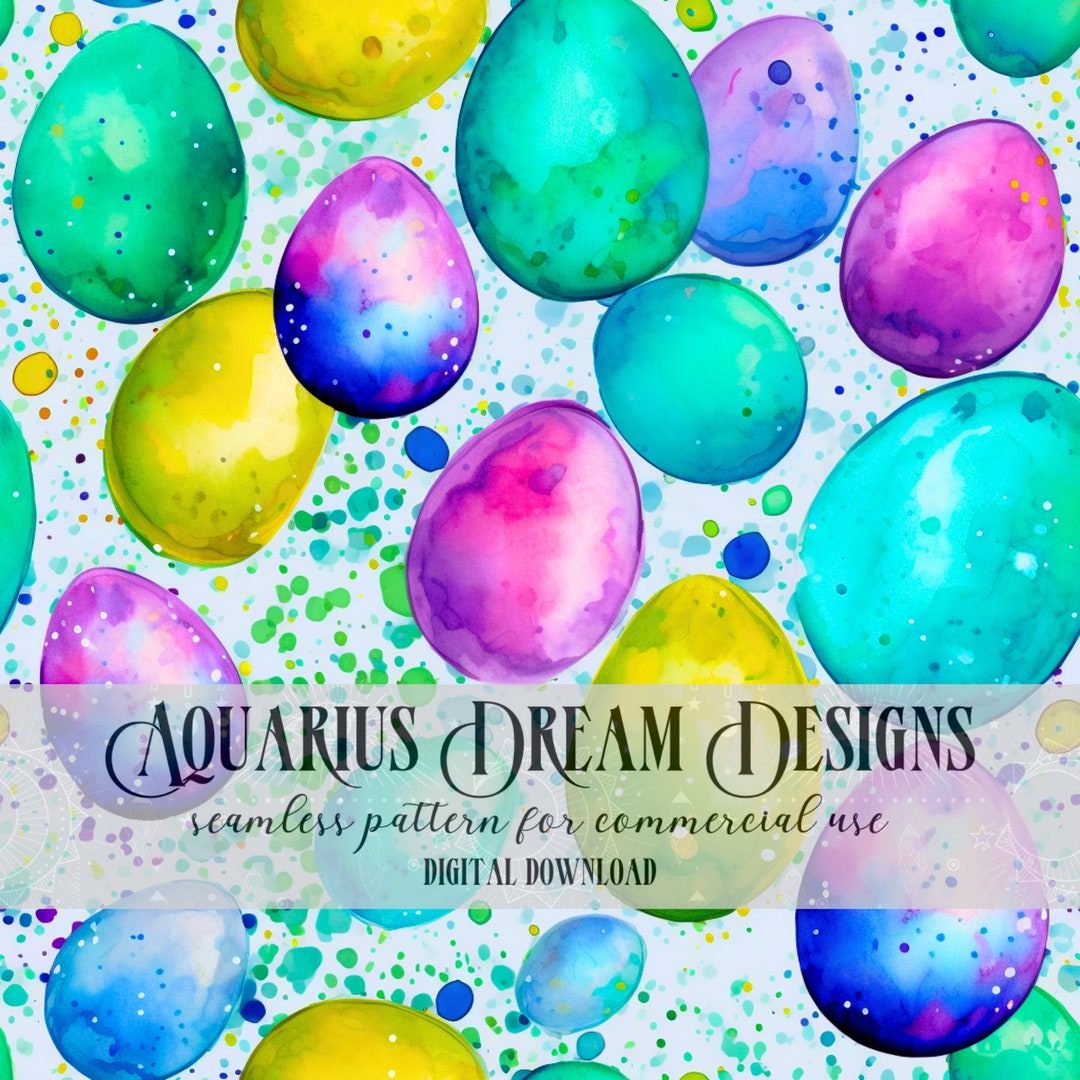 Easter Seamless Pattern, Alcohol Ink Easter Eggs Seamless File, Easter ...