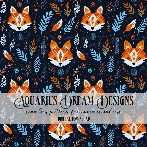 Fox Fabric - Etsy