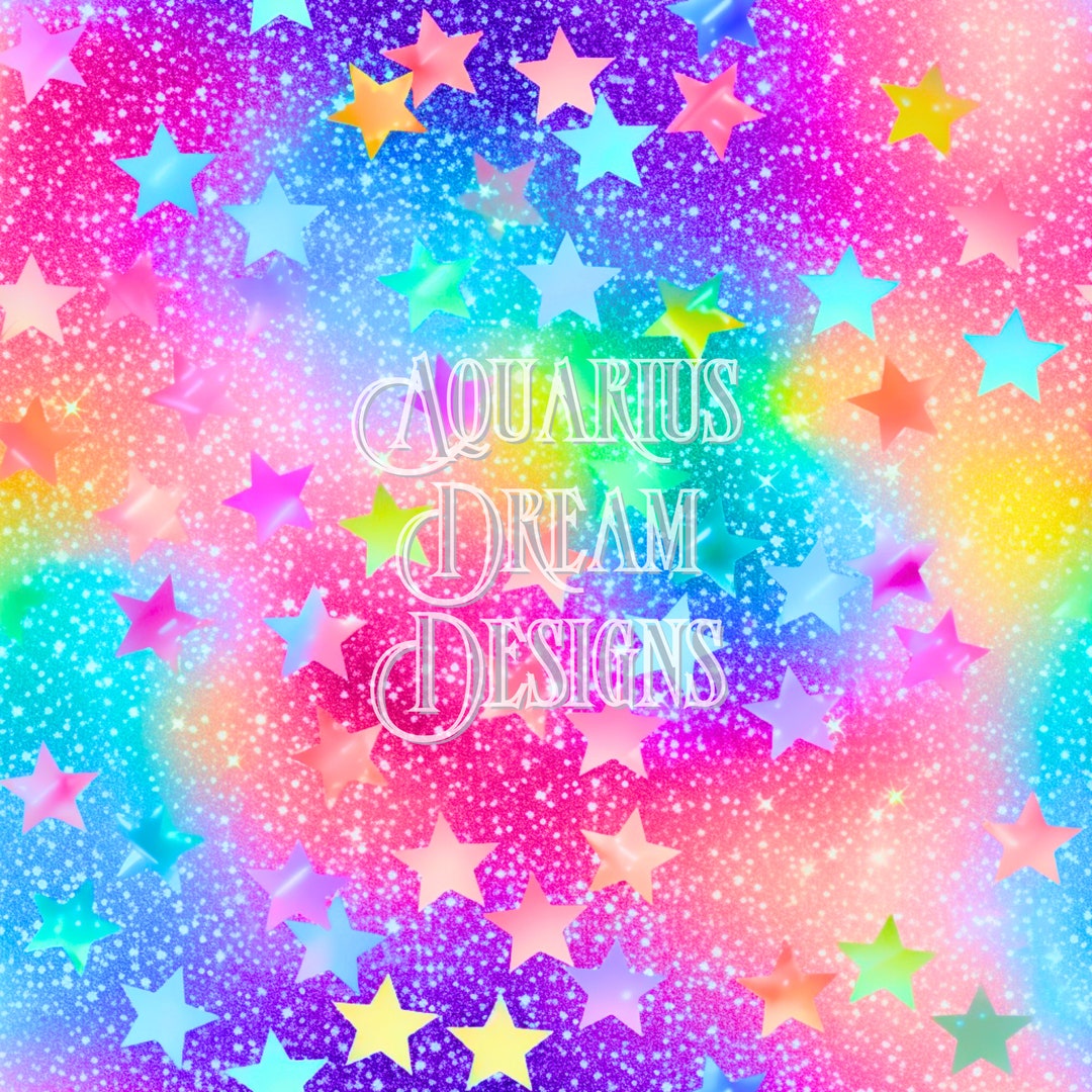 Girl Seamless Pattern, Girls Seamless File, Neon Galaxy and Stars ...
