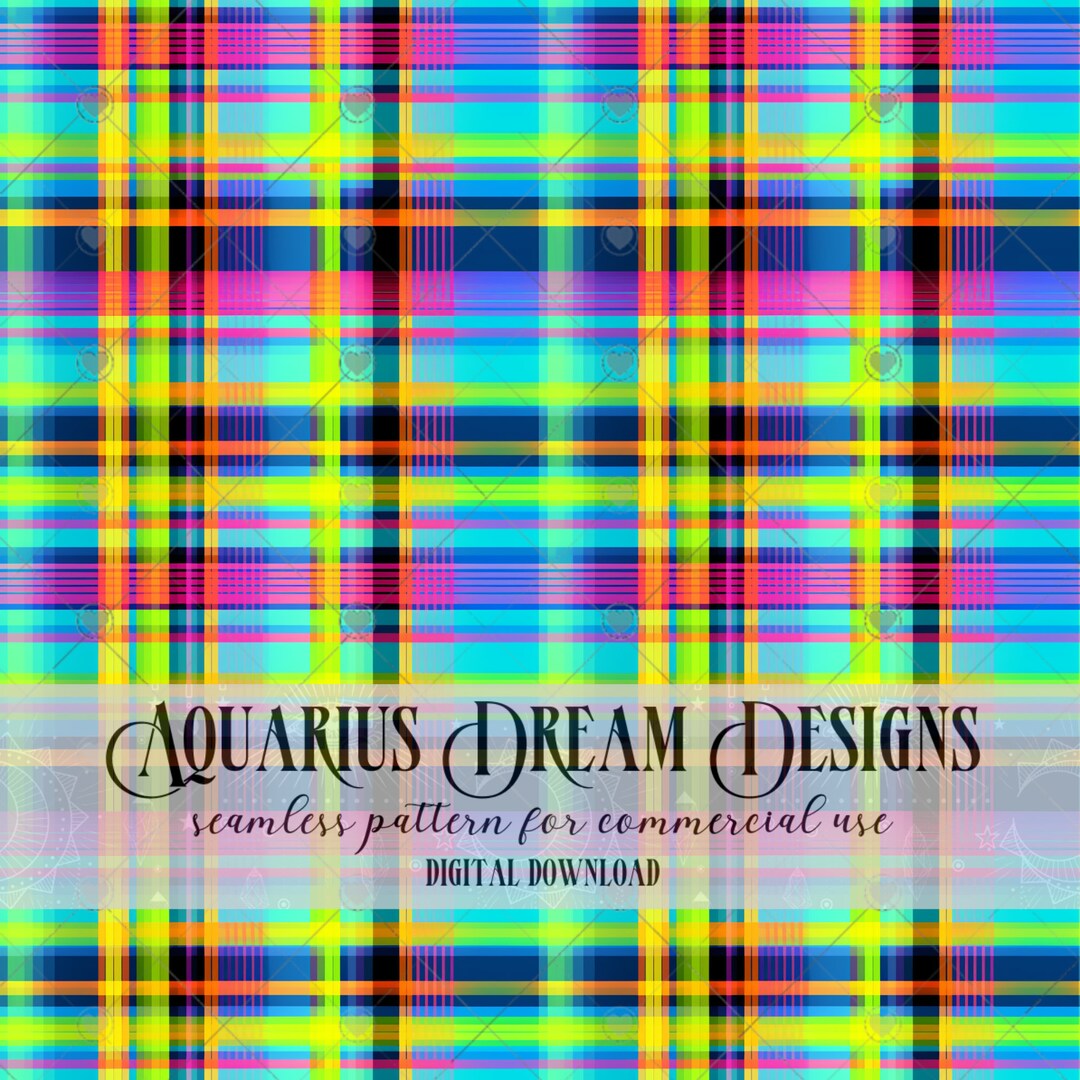 Girls Seamless File, Neon Plaid Seamless Pattern, Plaid Pattern, Plaid ...