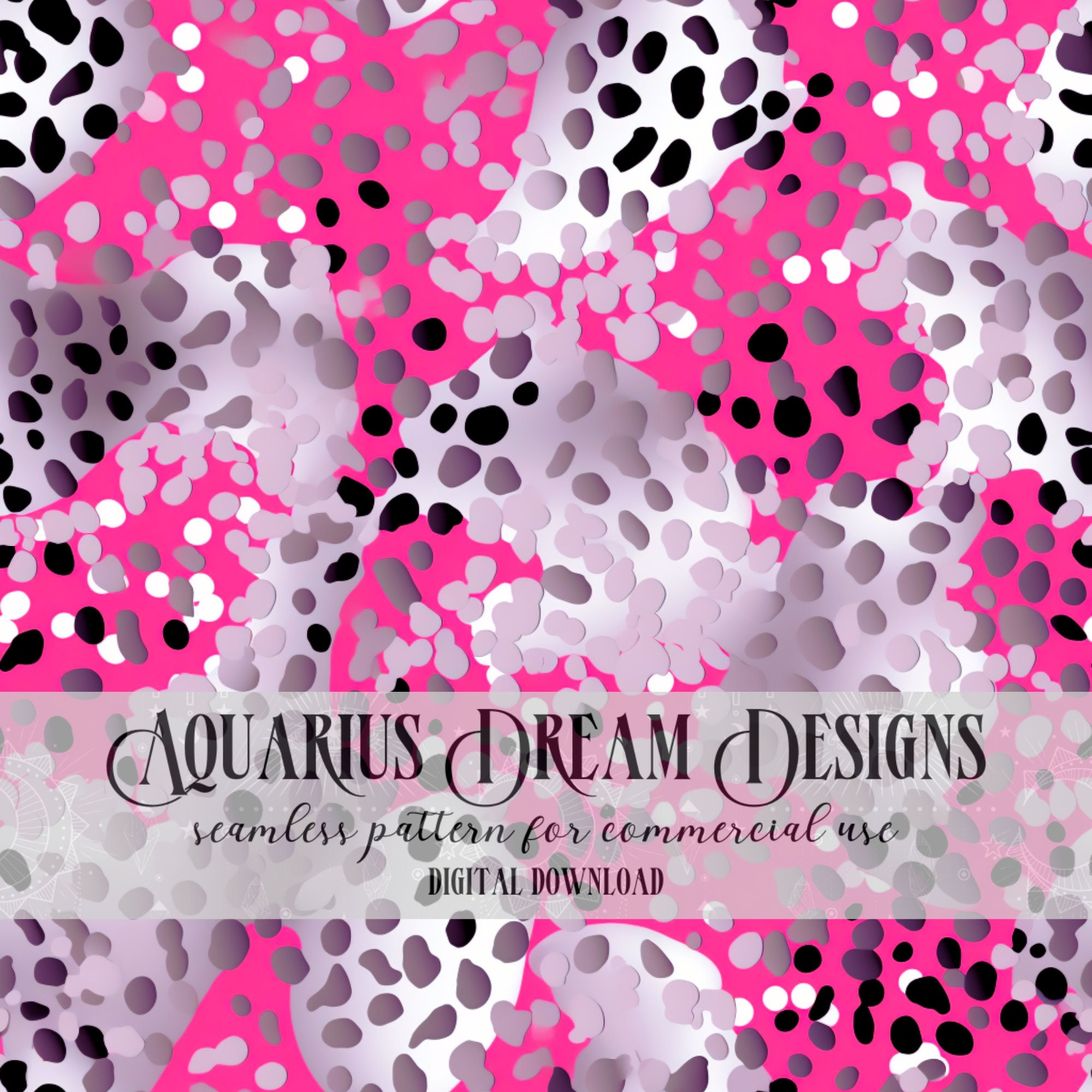 Hot Pink Metallic Leopard Print Seamless Pattern, Pink Leopard Seamless ...