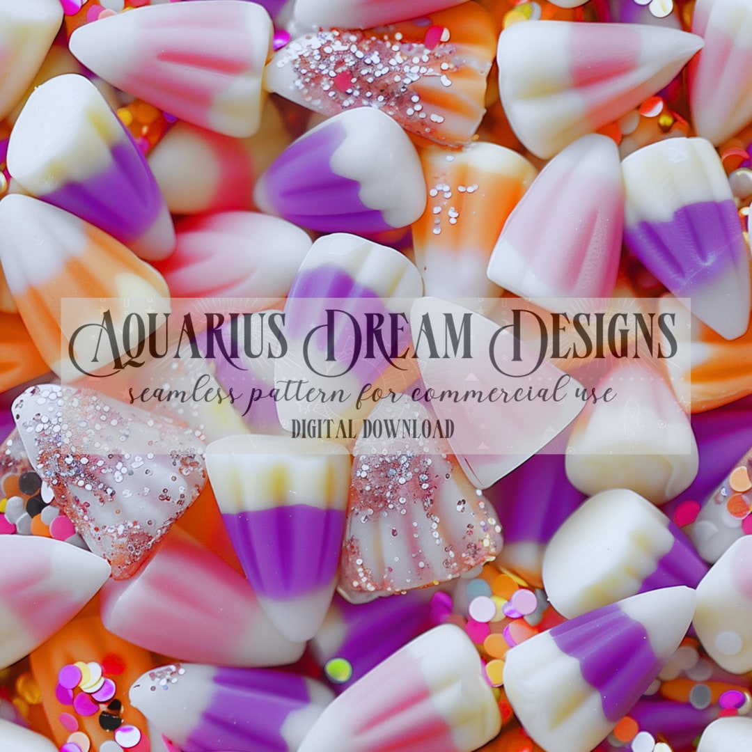 Halloween Candy Seamless File, Halloween Seamless Pattern, Pastel ...
