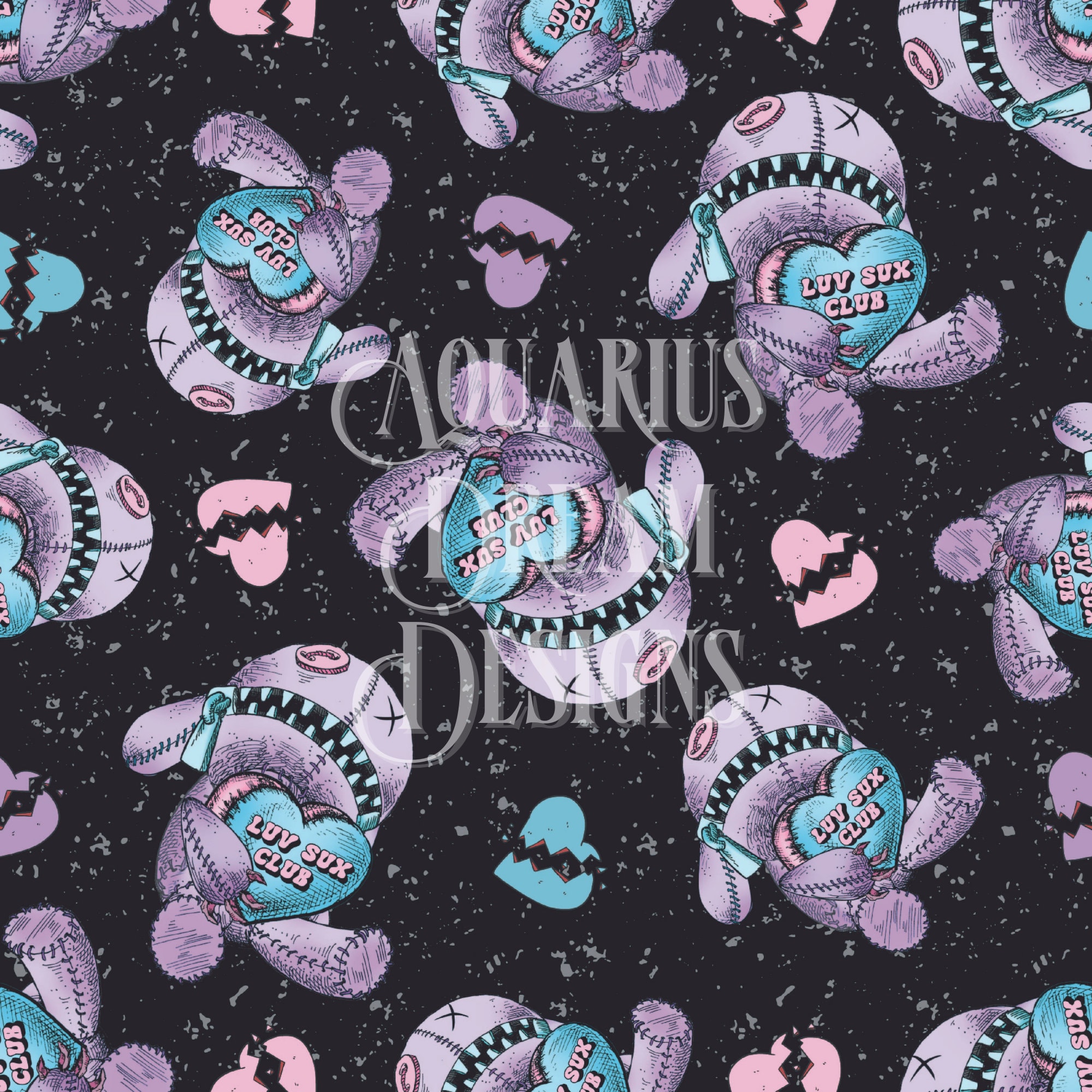 Anti Valentine Pastel Goth Seamless Pattern Goth Valentine Pattern for ...
