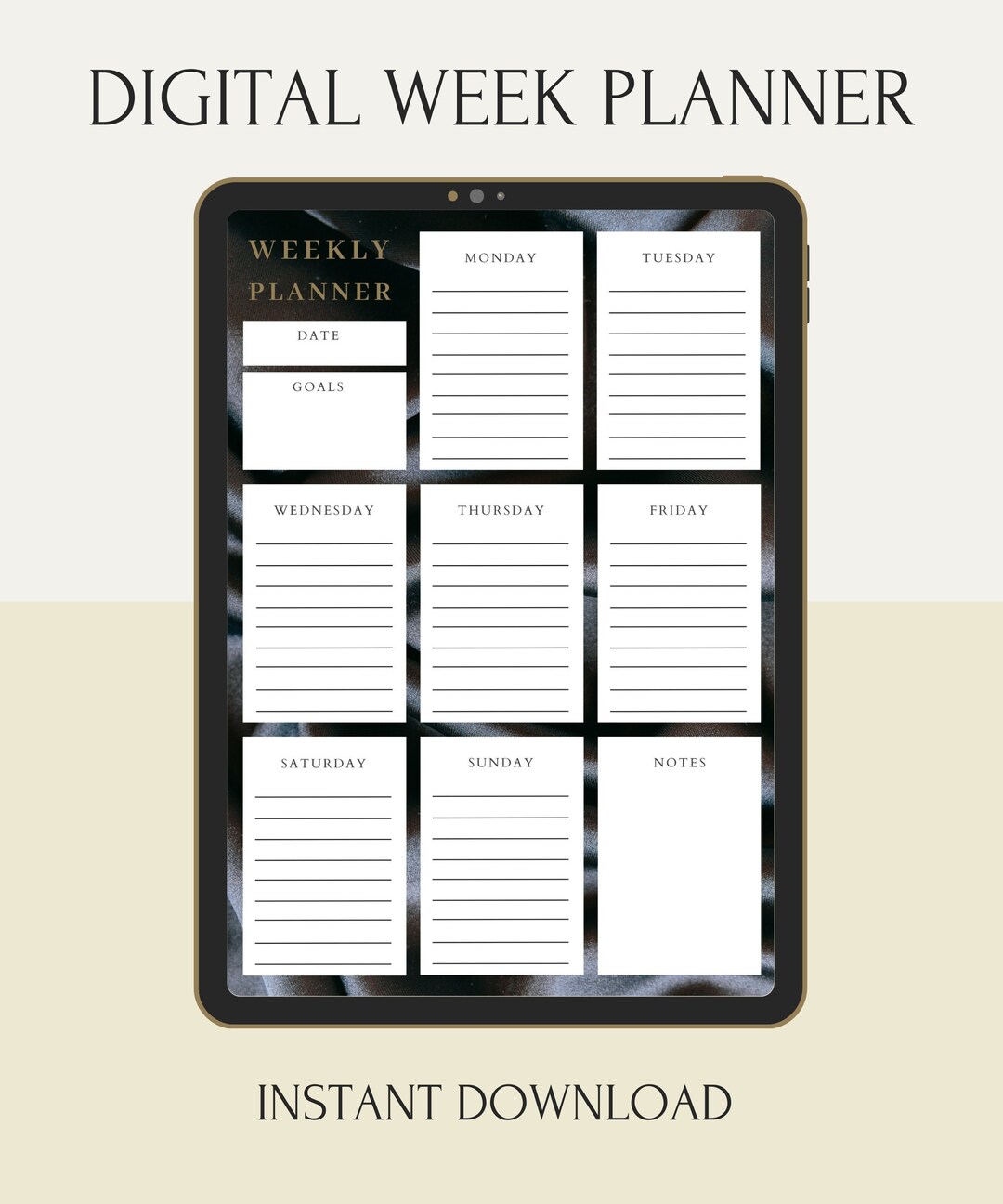 Digital Weekly Planner PDF Instant Download A4 Perfect for Goodnotes ...