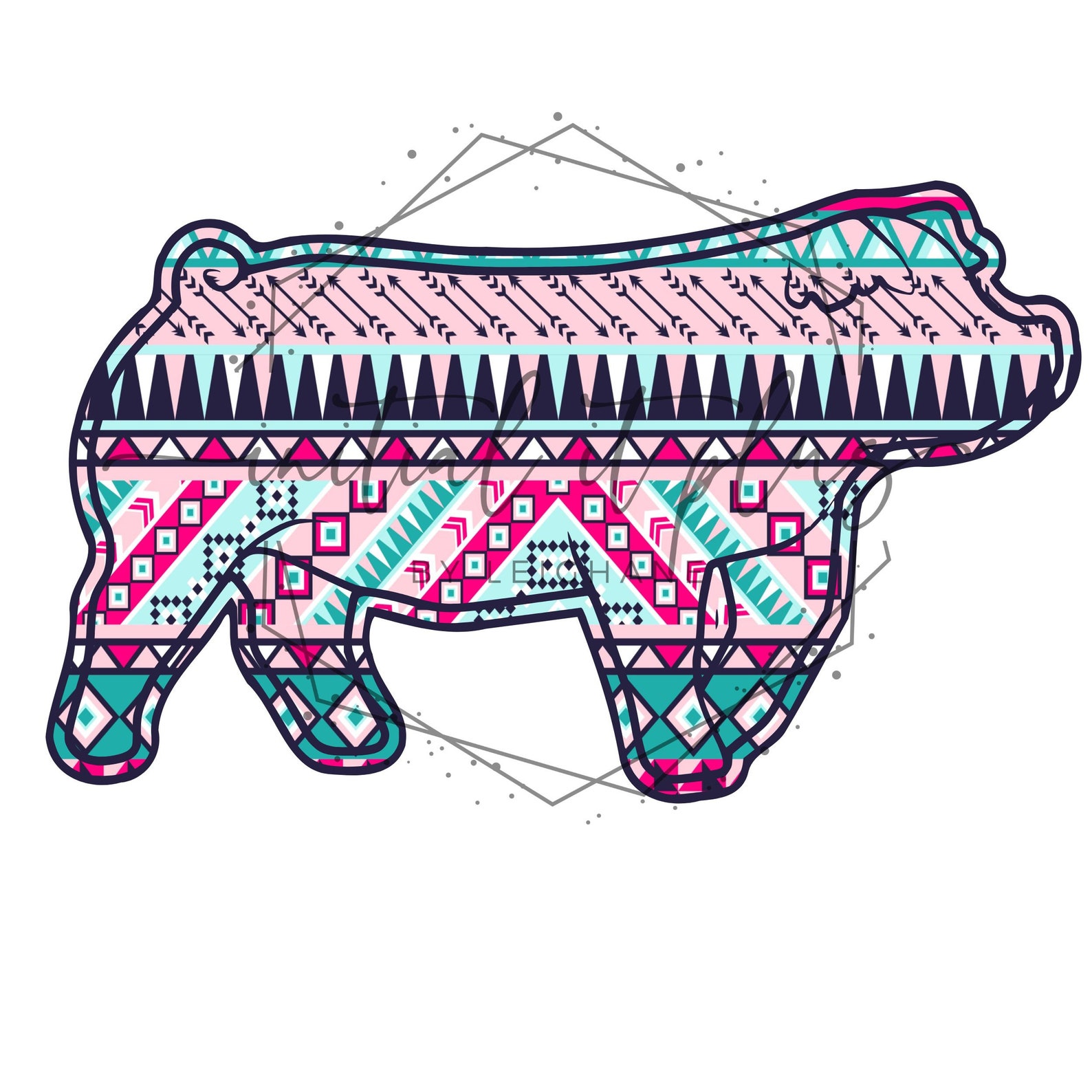 Aztec Duroc Show Pig Digital File, Stock Show Pig, Show Pig PNG, Show ...