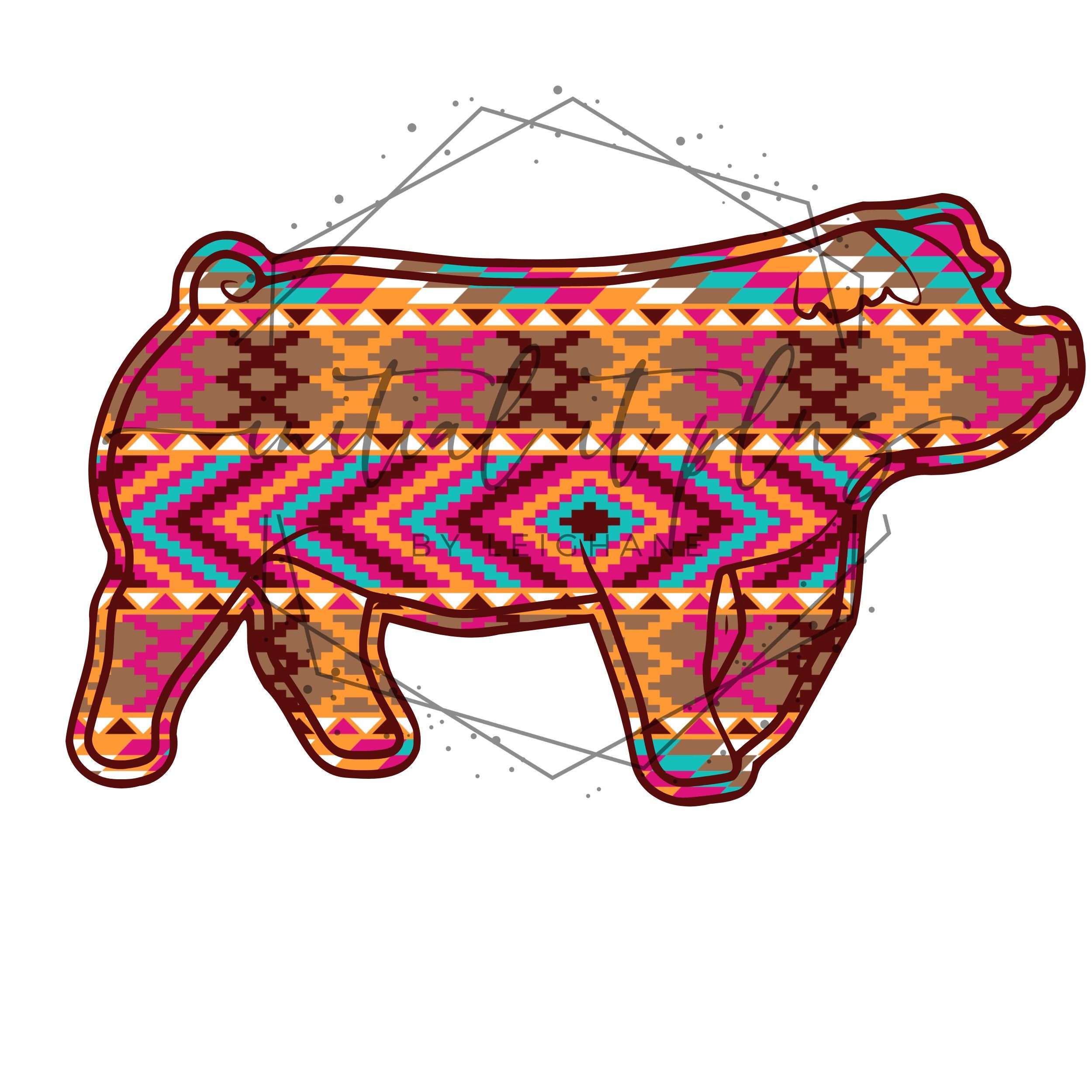 Aztec Duroc Show Pig Digital File, Stock Show Pig, Show Pig PNG, Show ...