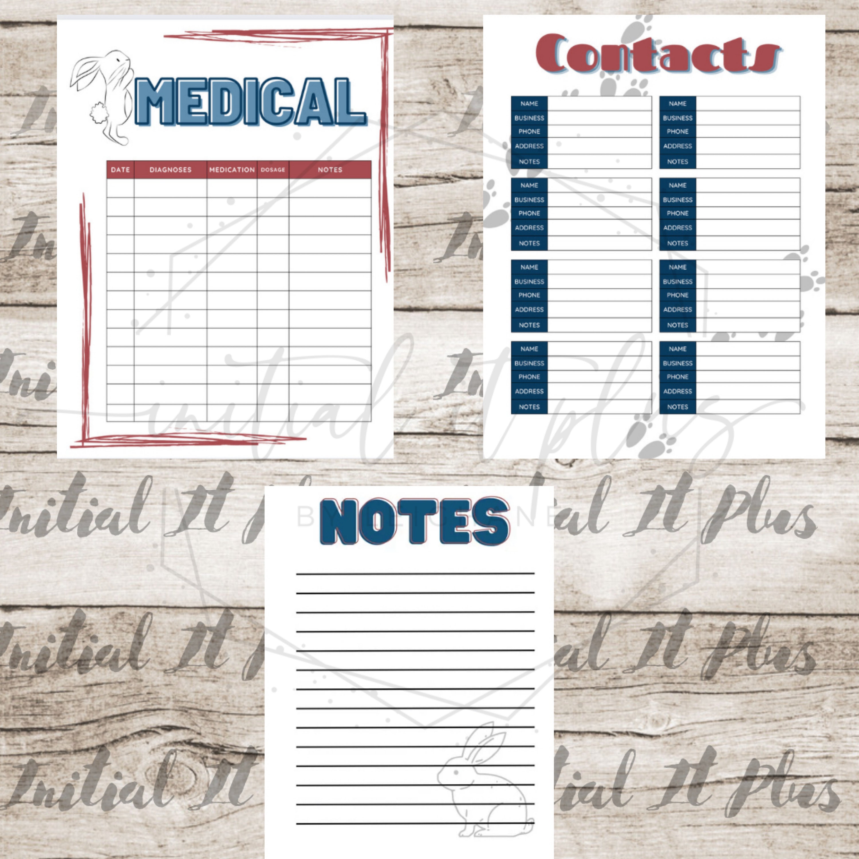 PRINTABLE Rabbit Show Record Book, Livestock Show, Youth Livestock ...