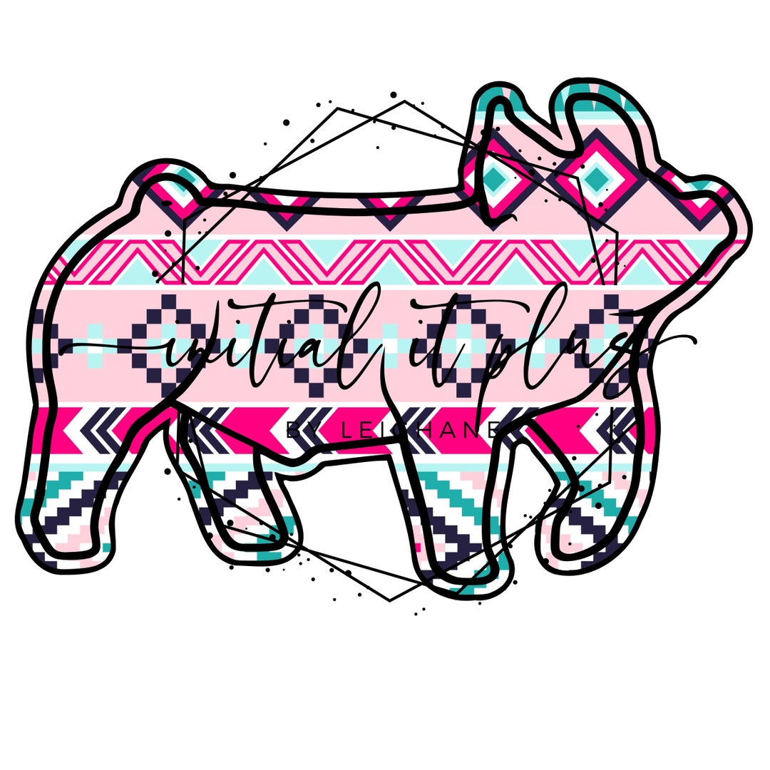 Aztec Show Pig Digital File, Stock Show Pig, Show Pig PNG, Show Life ...