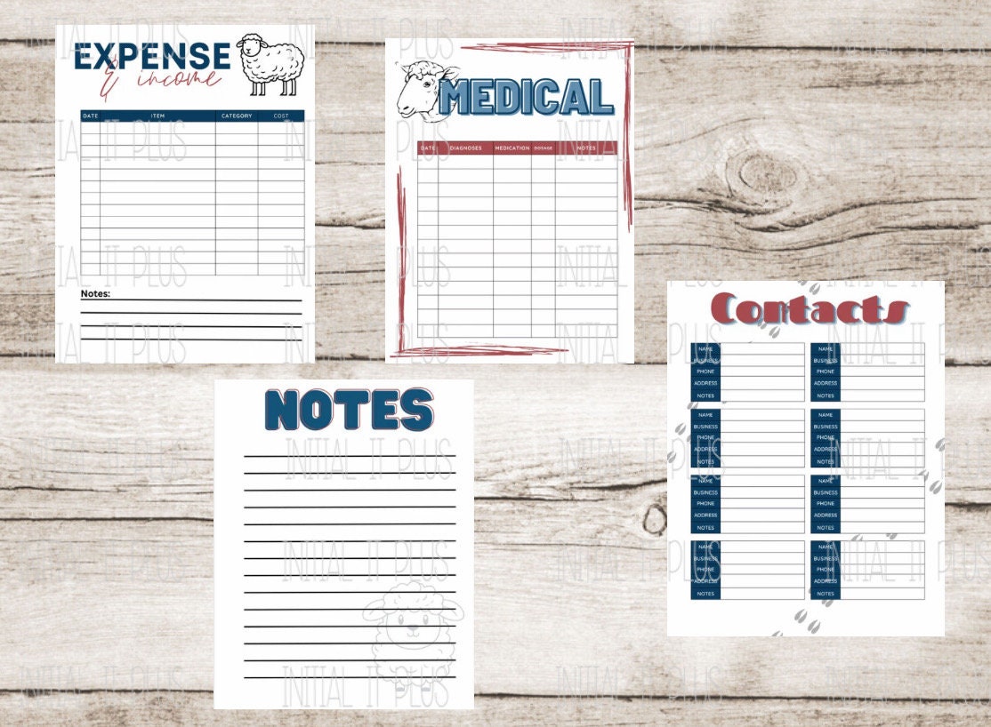 PRINTABLE Stock Show Record Book, Show Sheep, Livestock Show, Sheep ...