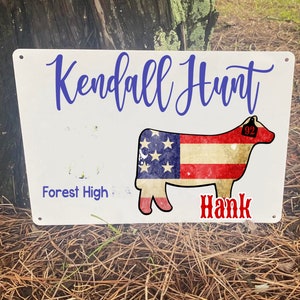 Custom Show Signs, Show Pig Sign, Show Cow Sign, Livestock Show Stall ...