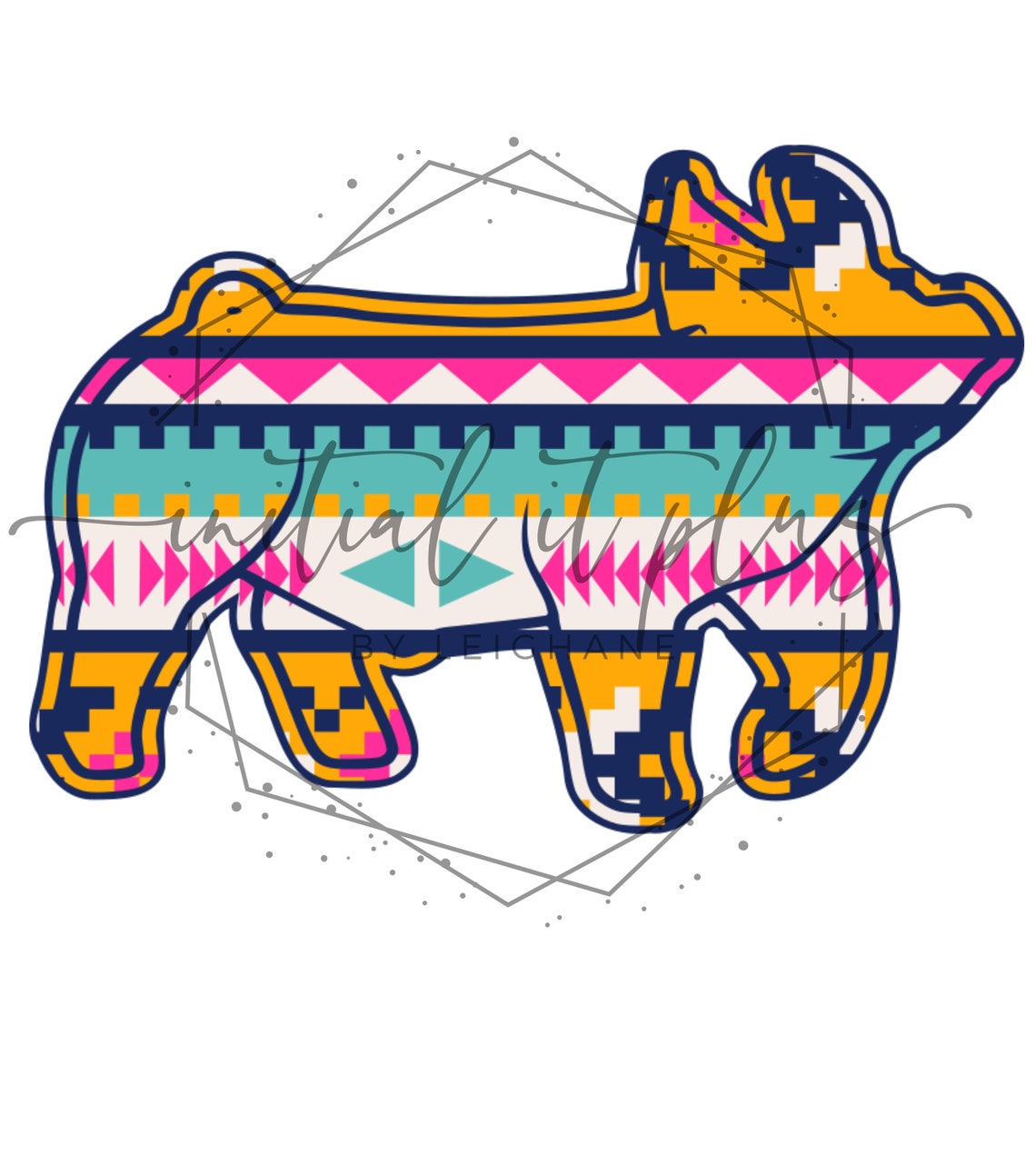 BUNDLE Aztec Show Pig Digital File, Stock Show Pig, Show Pig PNG, Show ...