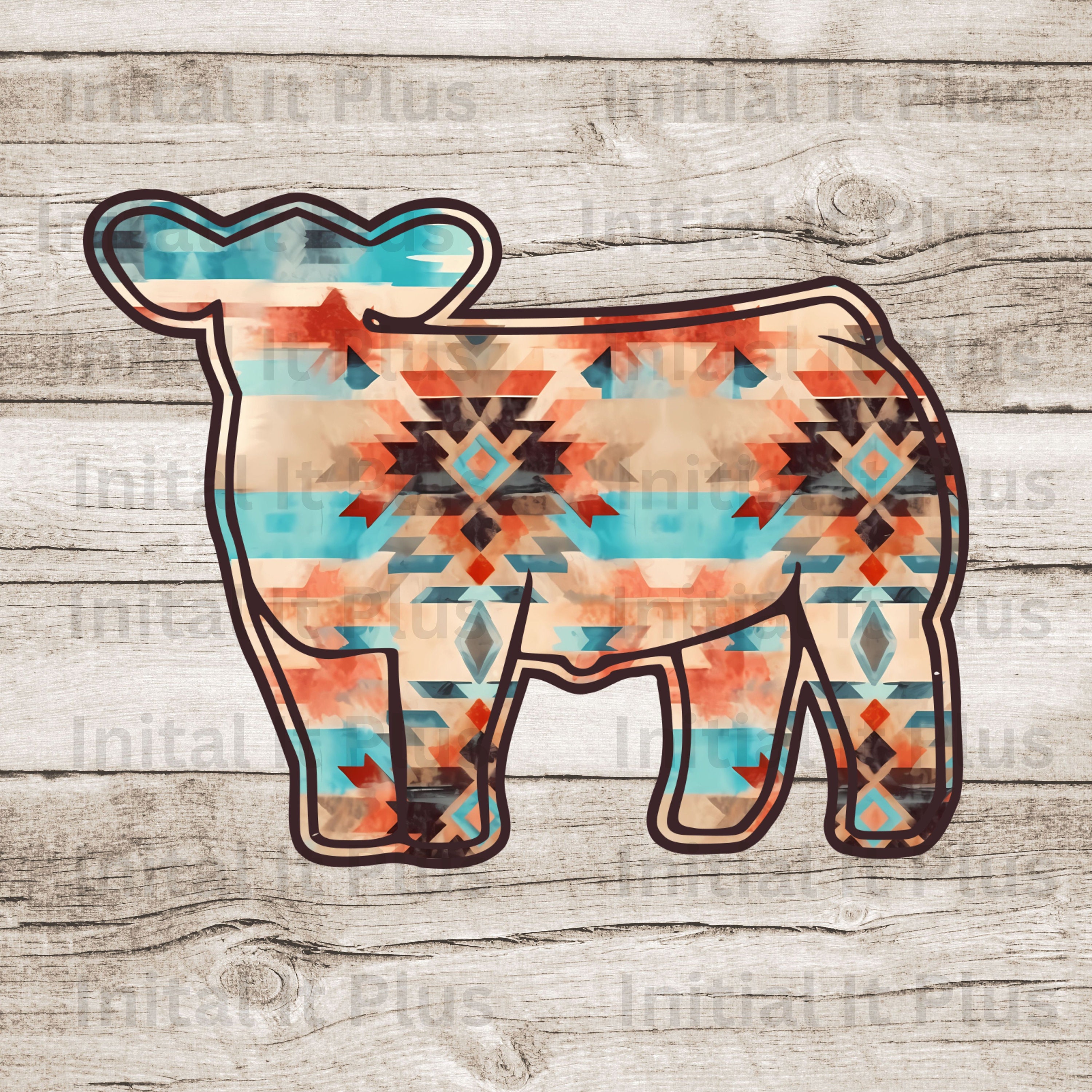 Aztec Show Cow Digital File, Stock Show Cow, Show Cow PNG, Show Life ...