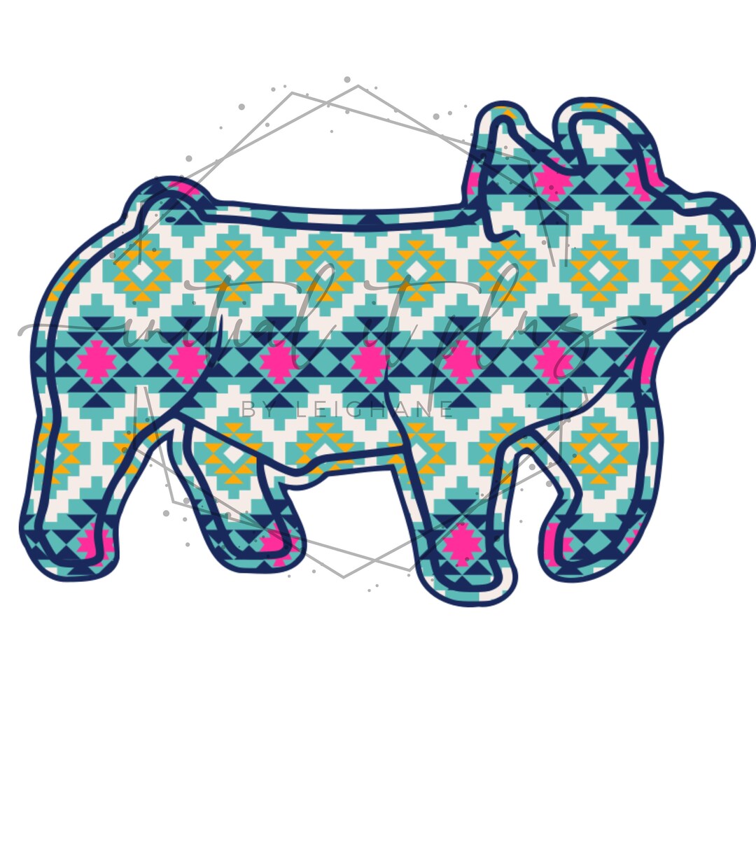 Aztec Show Pig Digital File, Stock Show Pig, Show Pig PNG, Show Life ...