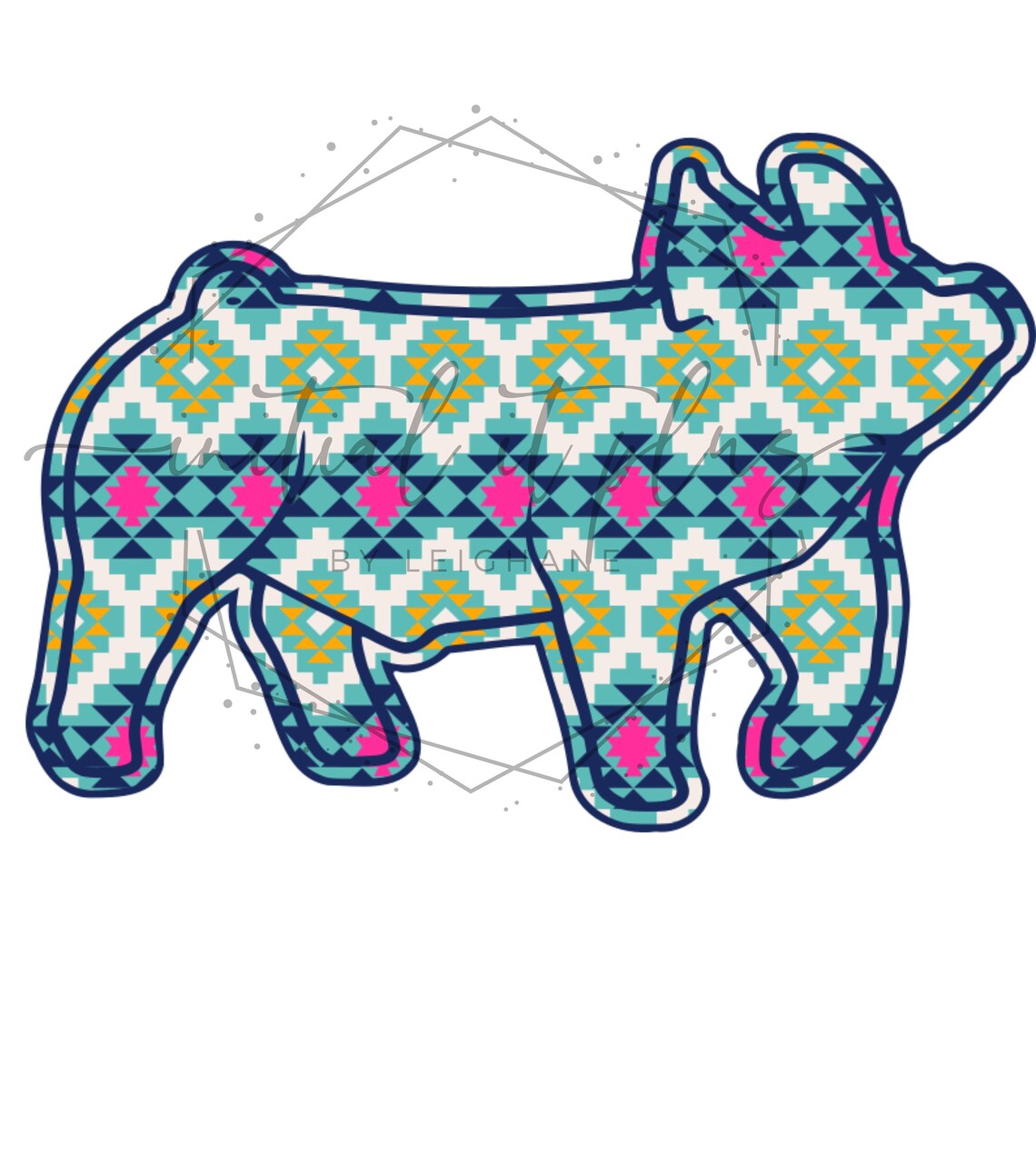 Aztec Show Pig Digital File Stock Show Pig Show Pig PNG - Etsy