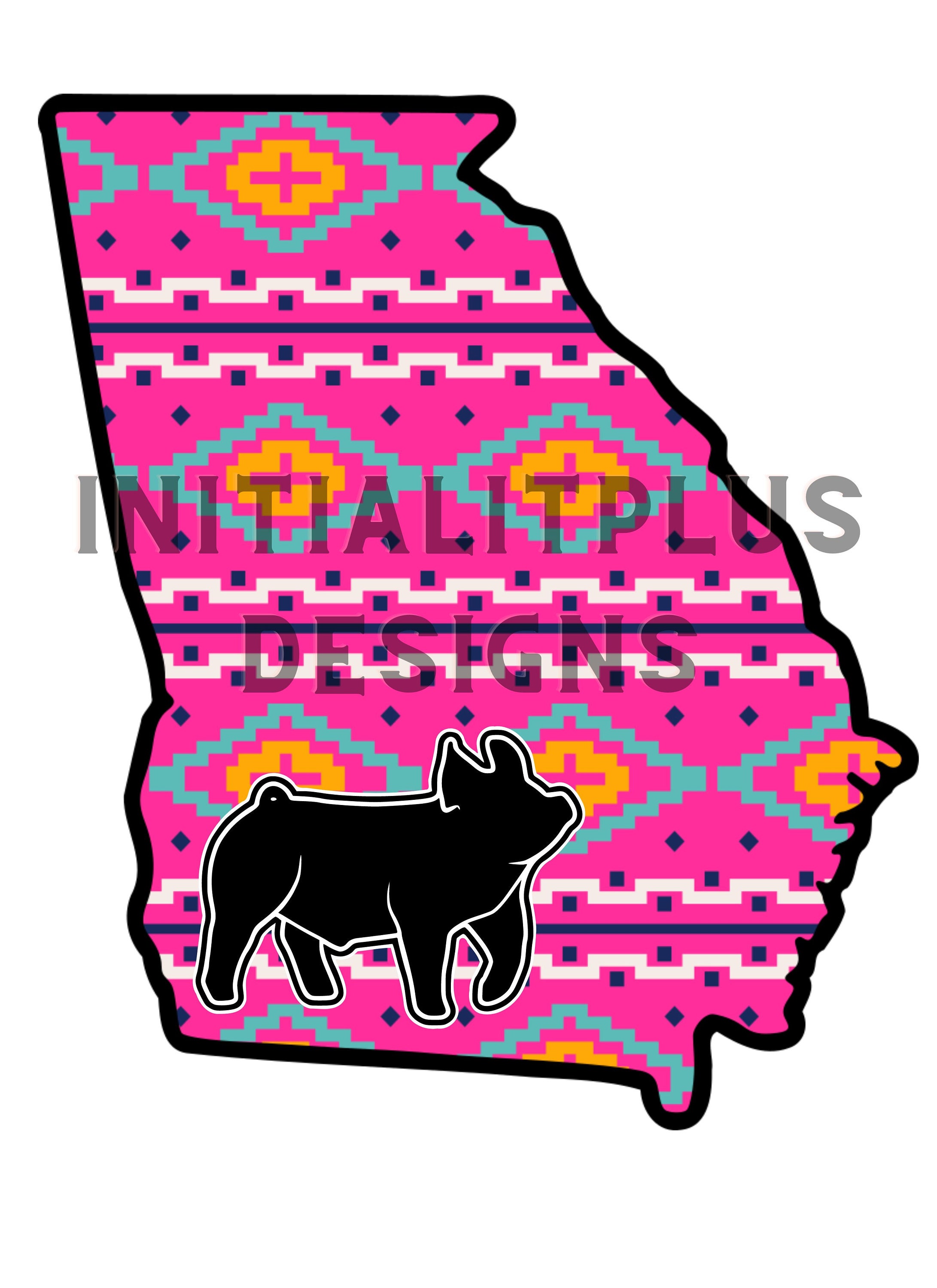 Georgia Aztec Show Pig Digital File, Stock Show Pig, Show Pig PNG, Show ...