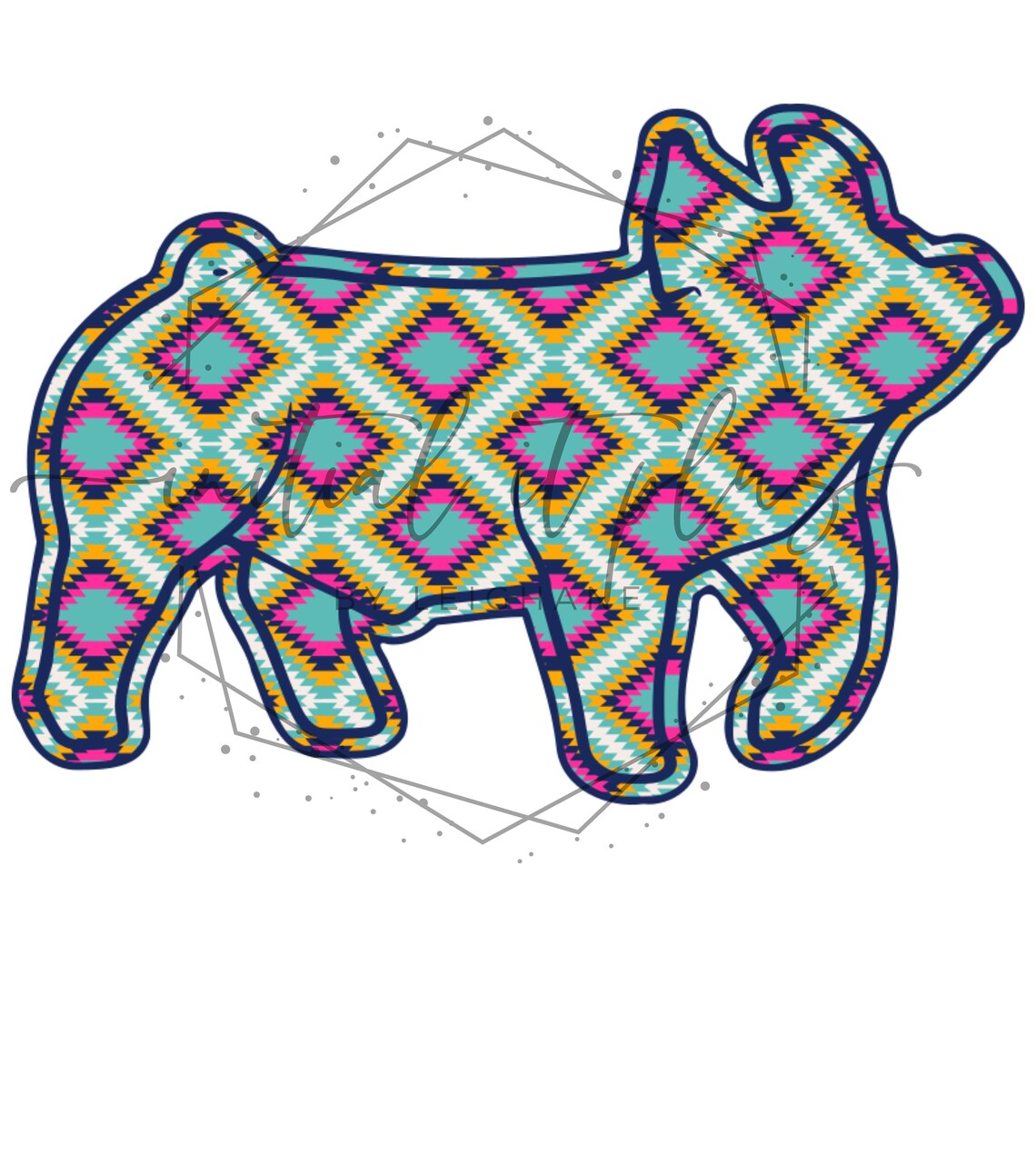BUNDLE Aztec Show Pig Digital File, Stock Show Pig, Show Pig PNG, Show ...