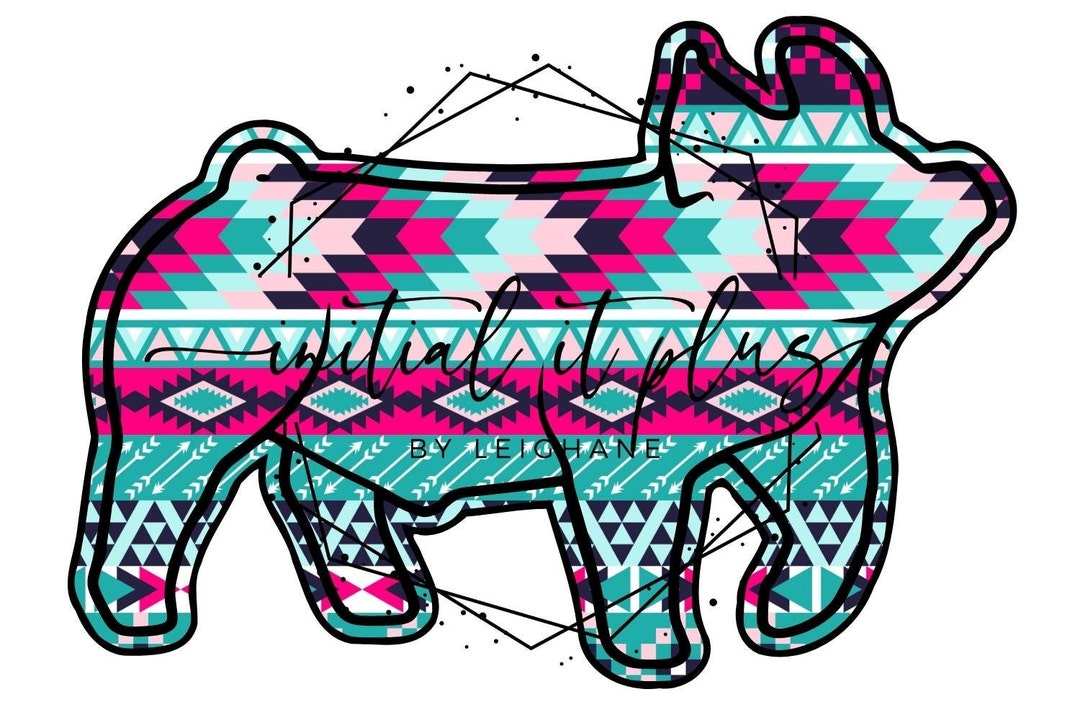 Aztec Show Pig Digital File, Stock Show Pig, Show Pig PNG, Show Life ...