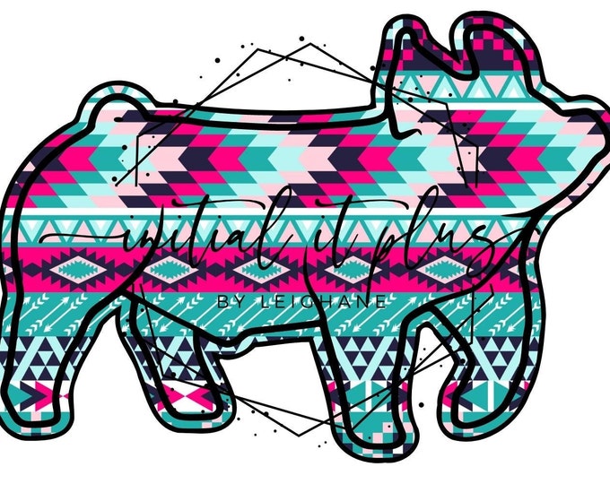 Aztec Show Pig Digital File Stock Show Pig Show Pig PNG - Etsy
