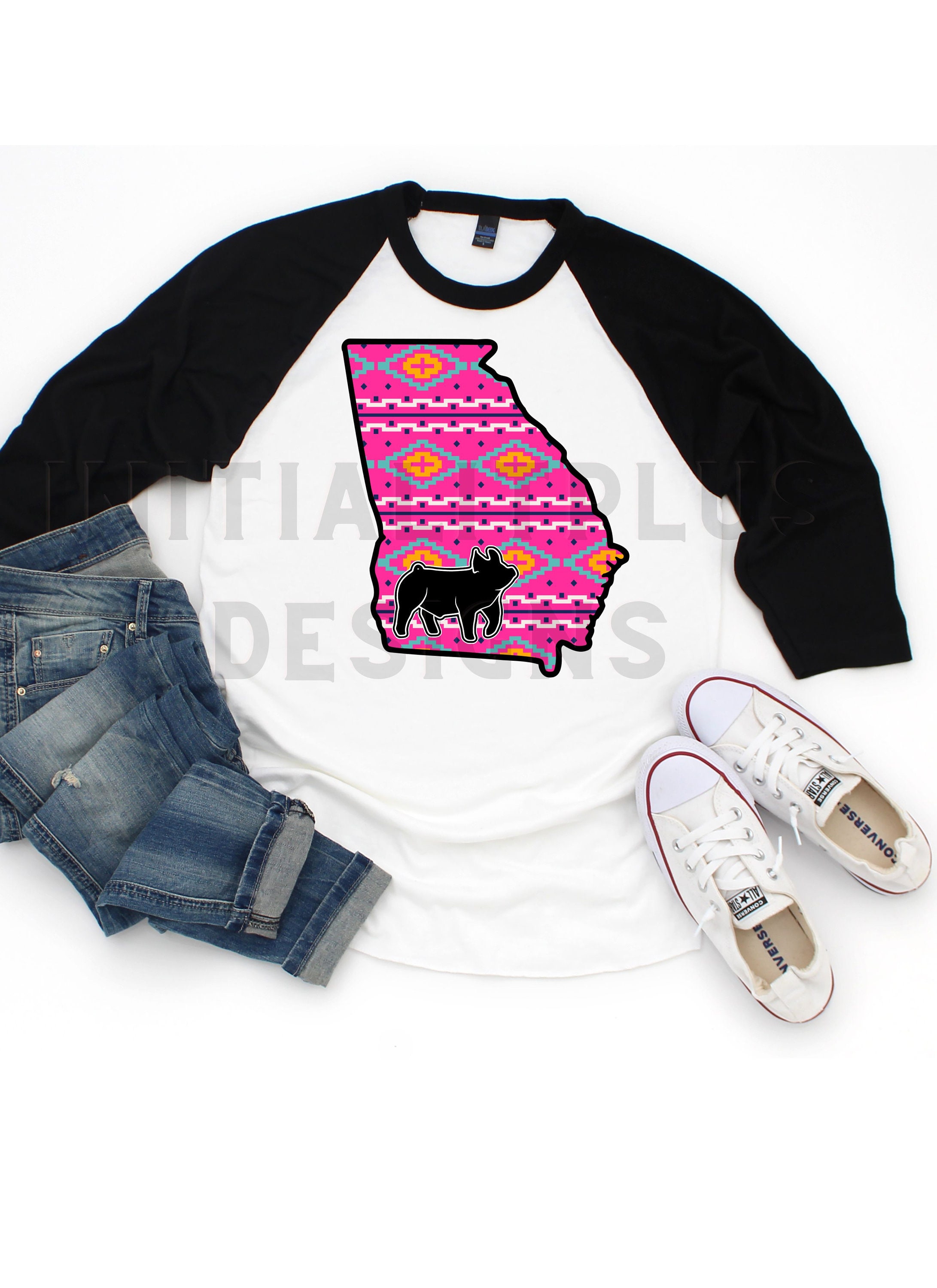 Georgia Aztec Show Pig Digital File, Stock Show Pig, Show Pig PNG, Show ...