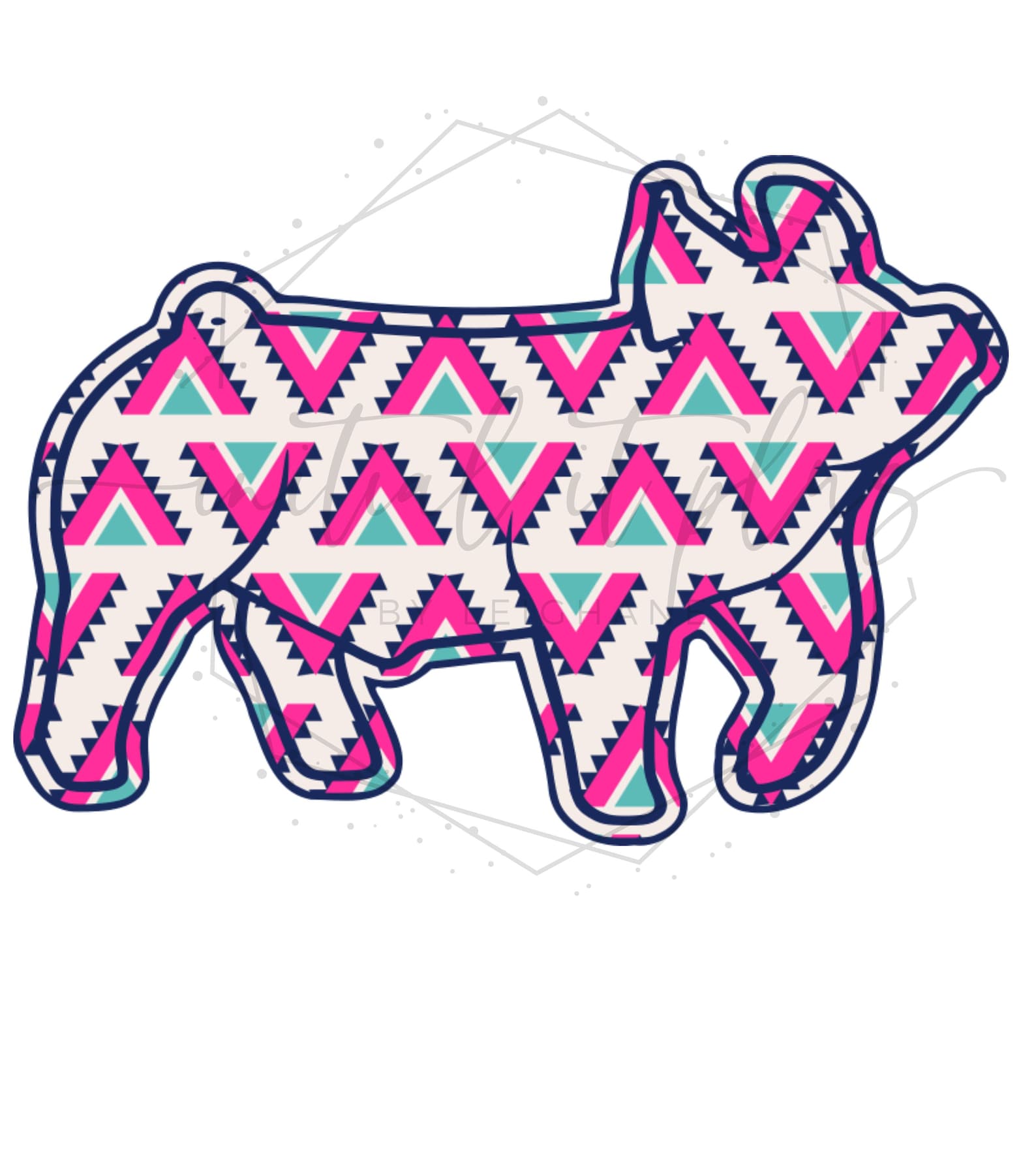 Aztec Show Pig Digital File Stock Show Pig Show Pig PNG - Etsy