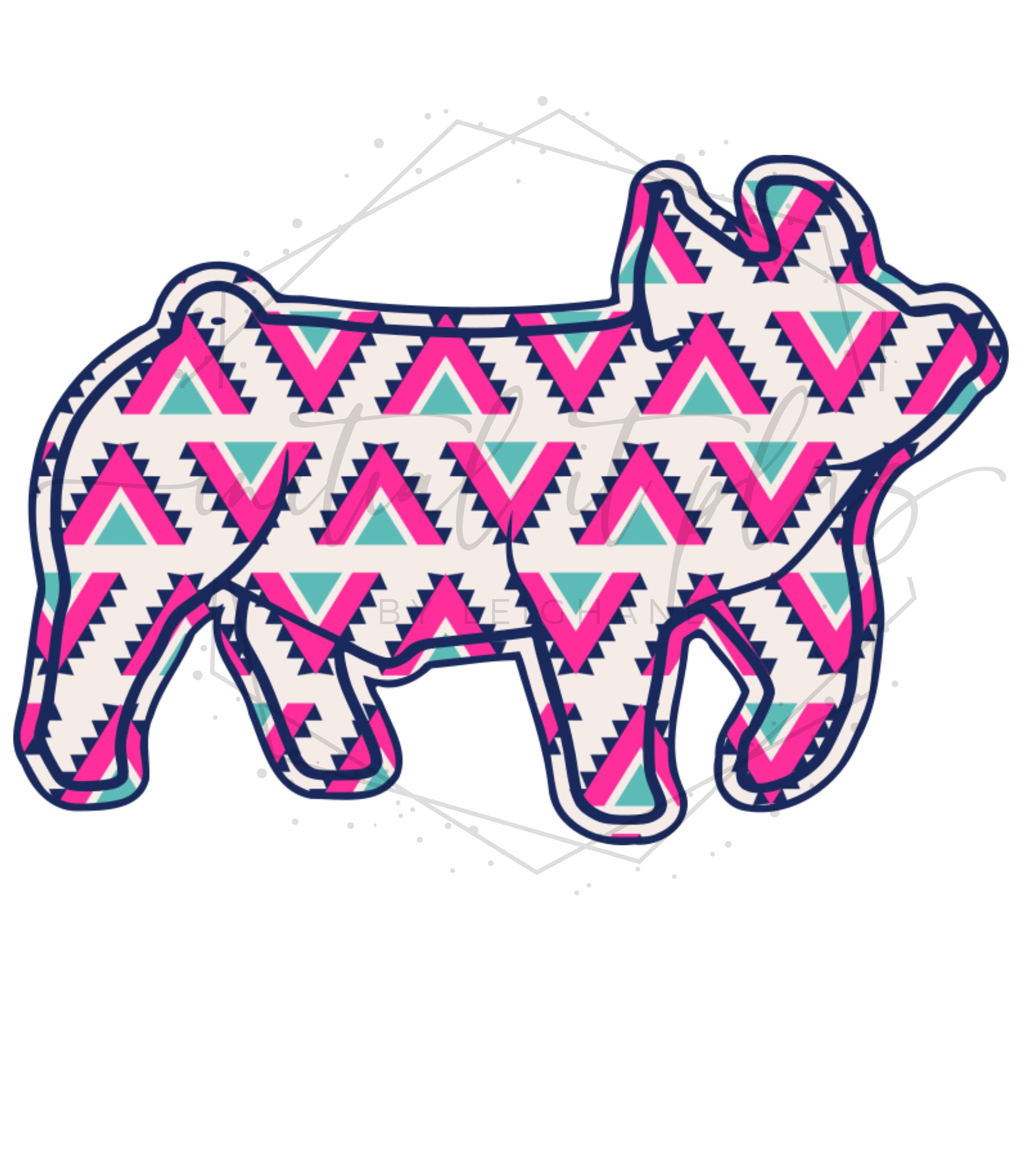 Aztec Show Pig Digital File Stock Show Pig Show Pig PNG - Etsy