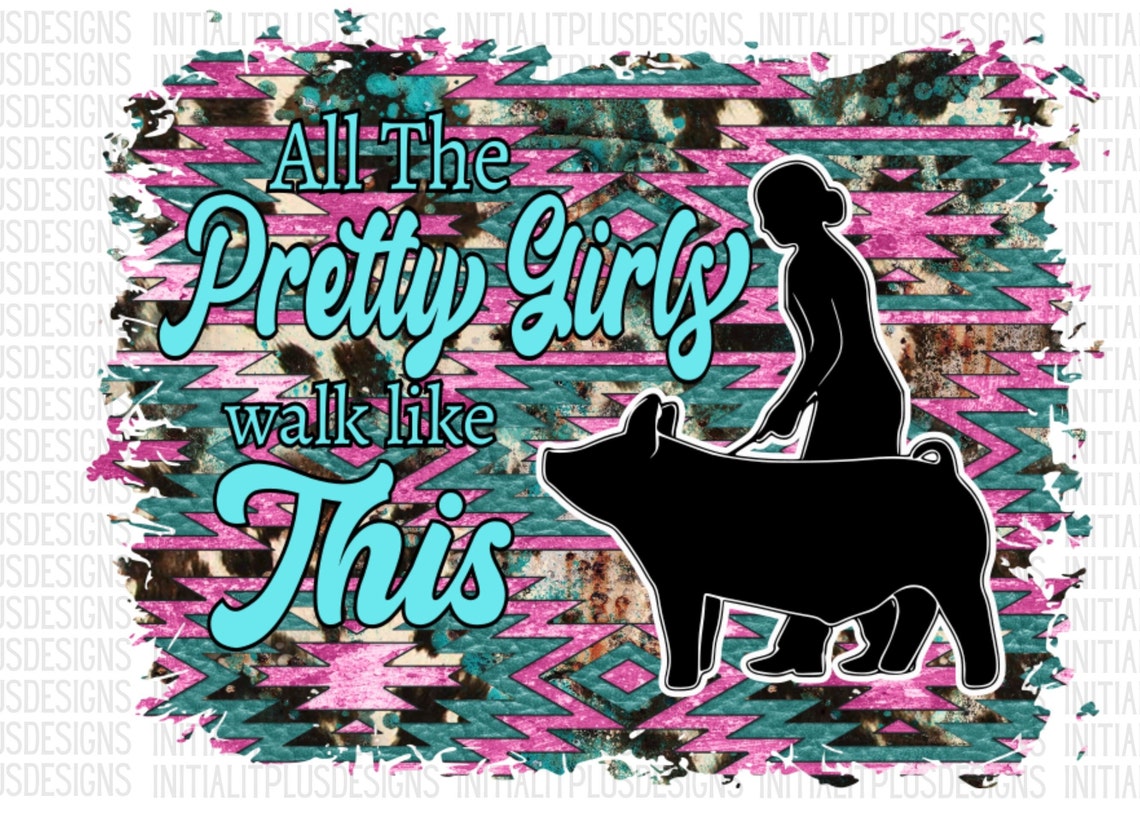 Pretty Girls Show Pig PNG Stock Show Pig Stock Show Cow - Etsy
