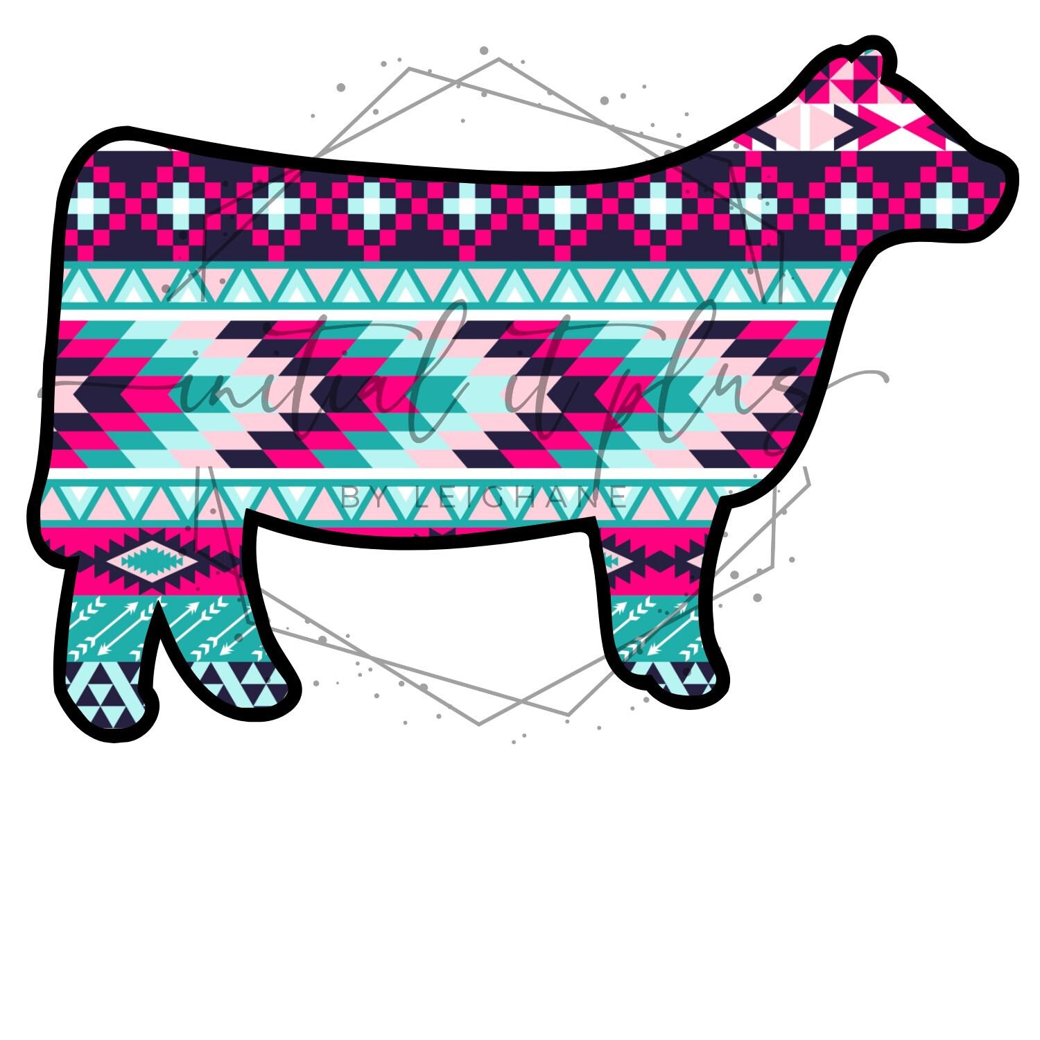 Aztec Show Cow Digital File, Stock Show Cow, Show Cow PNG, Show Life ...