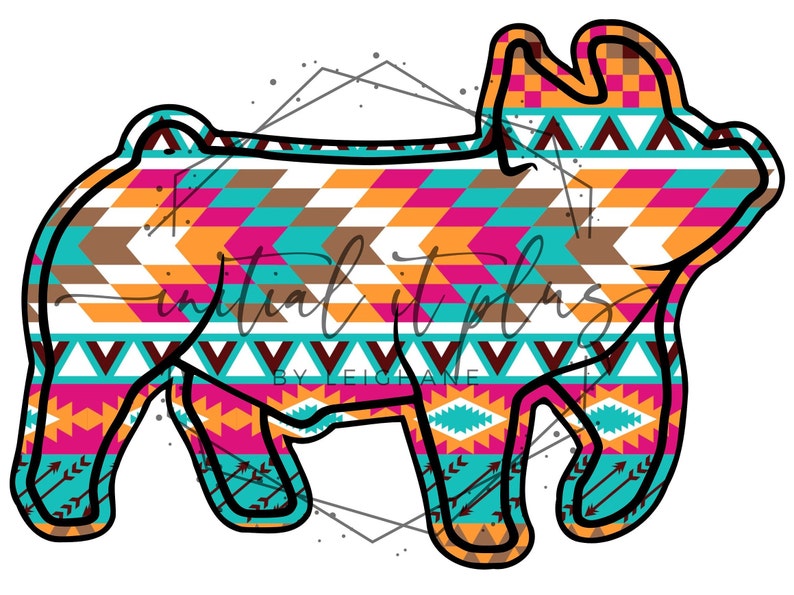 Aztec Show Pig Digital File, Stock Show Pig, Show Pig PNG, Show Life ...