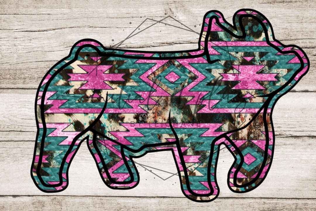 Aztec Show Pig Digital File, Stock Show Pig, Show Pig PNG, Show Life ...