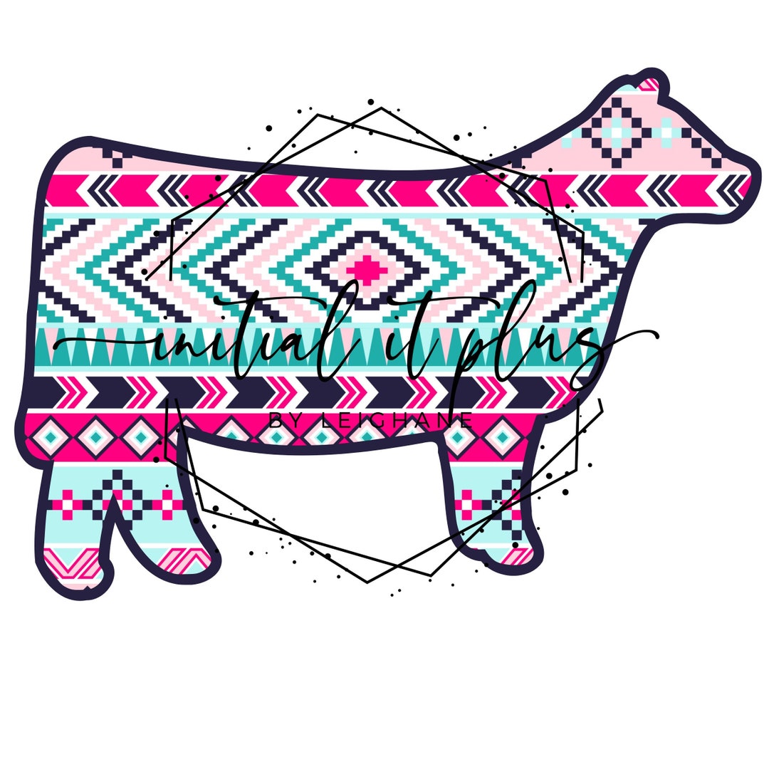 Aztec Show Cow Digital File, Stock Show Cow, Show Cow PNG, Show Life ...