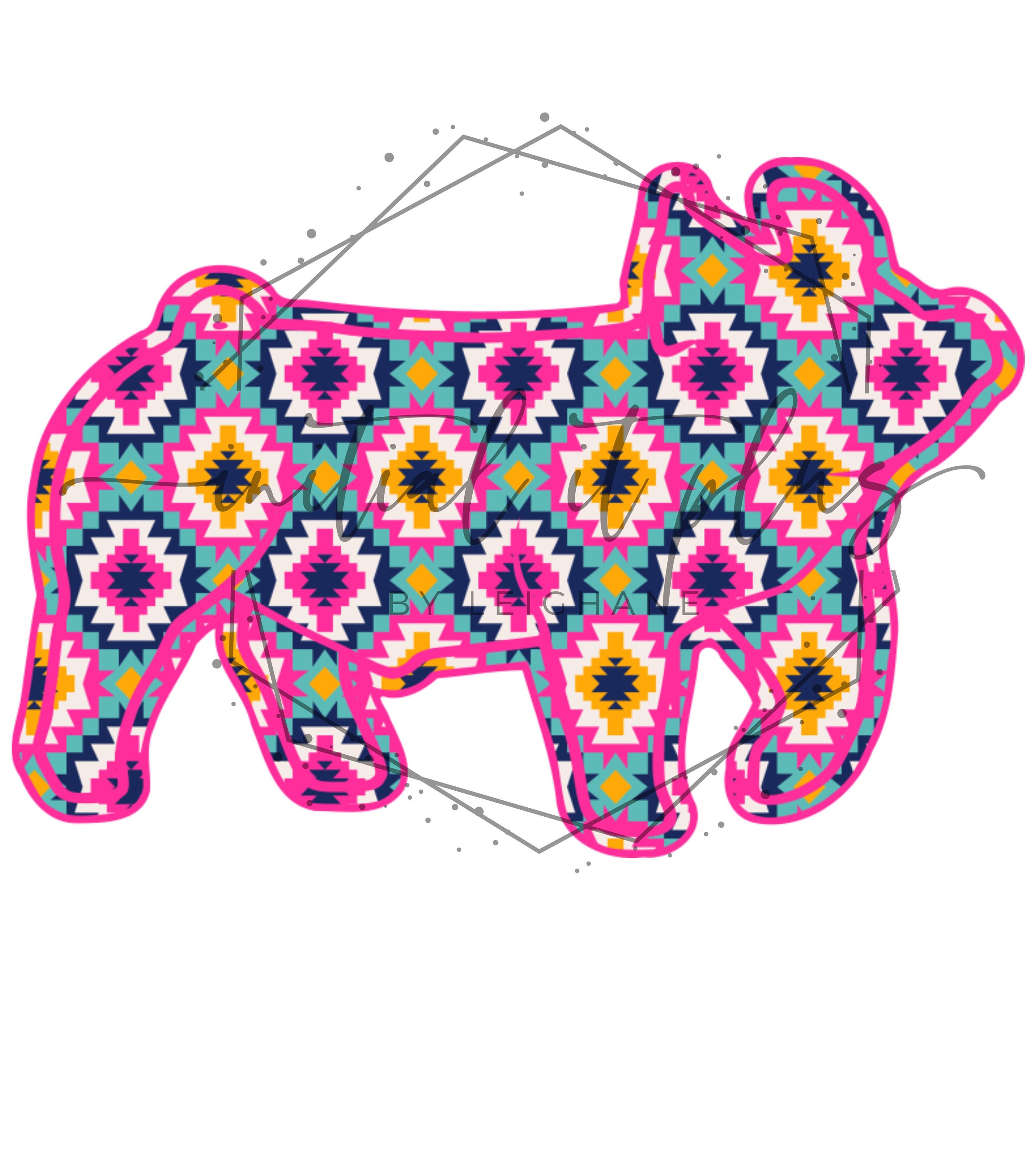BUNDLE Aztec Show Pig Digital File, Stock Show Pig, Show Pig PNG, Show ...