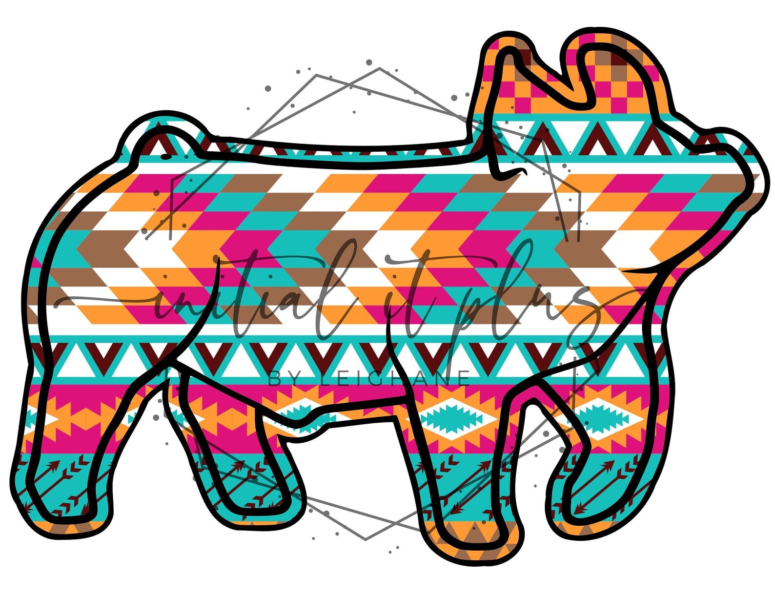 BUNDLE Aztec Show Pig Digital File, Stock Show Pig, Show Pig PNG, Show ...