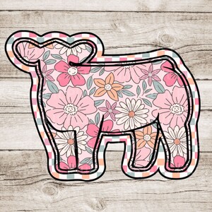 Show Cow Digital File, Stock Show Cow, Show Cow PNG, Show Life Cow PNG ...