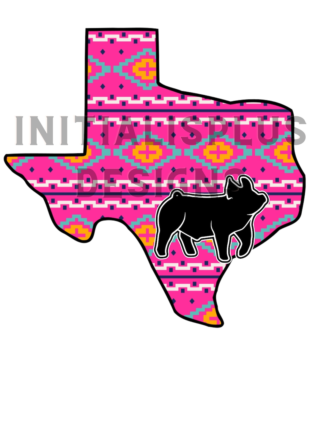 Texas Aztec Show Pig Digital File, Stock Show Pig, Show Pig PNG, Show ...