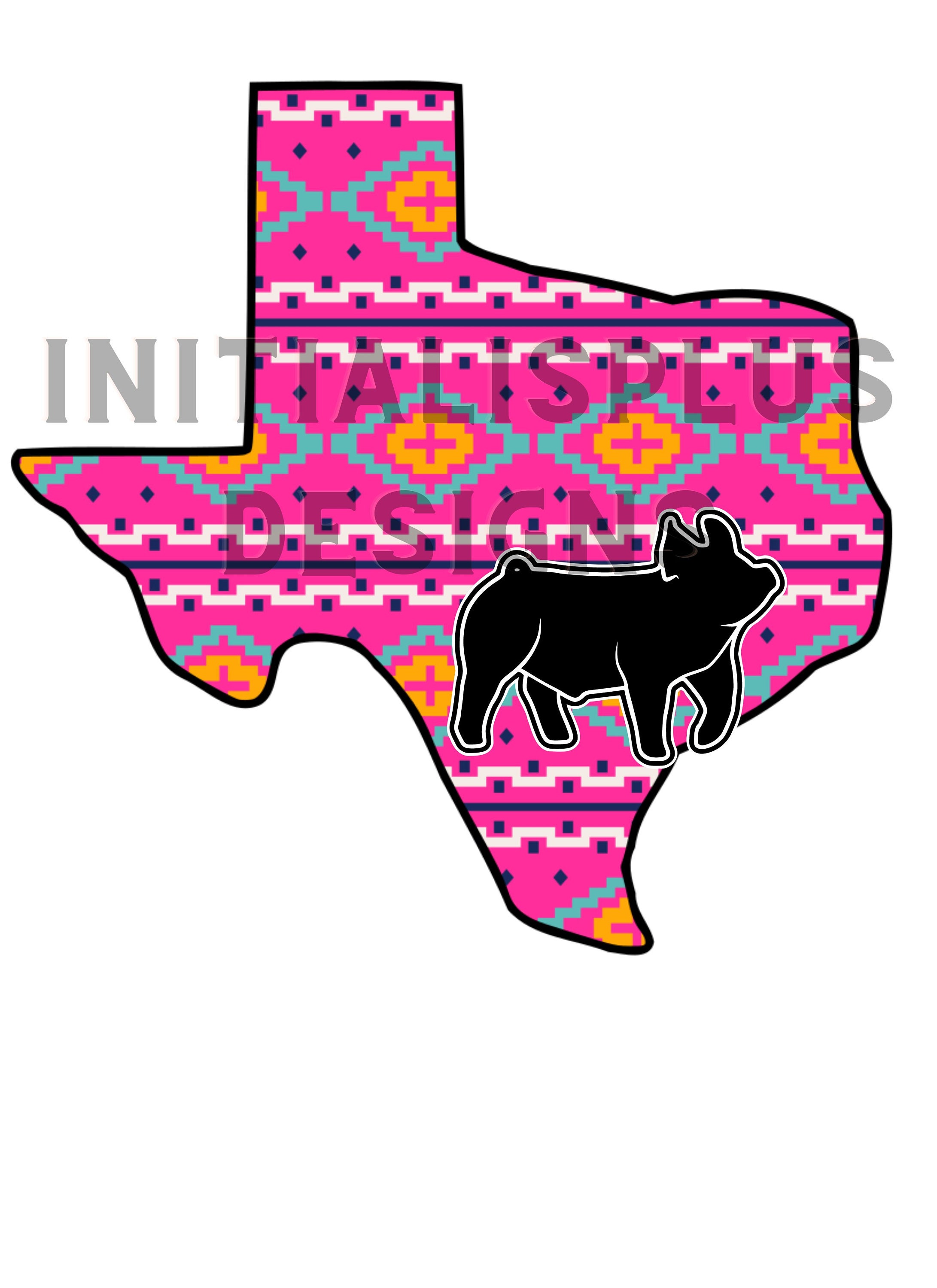 Texas Aztec Show Pig Digital File, Stock Show Pig, Show Pig PNG, Show ...