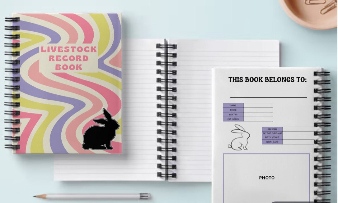 PRINTABLE Stock Show Record Book Show Rabbit Livestock Show - Etsy